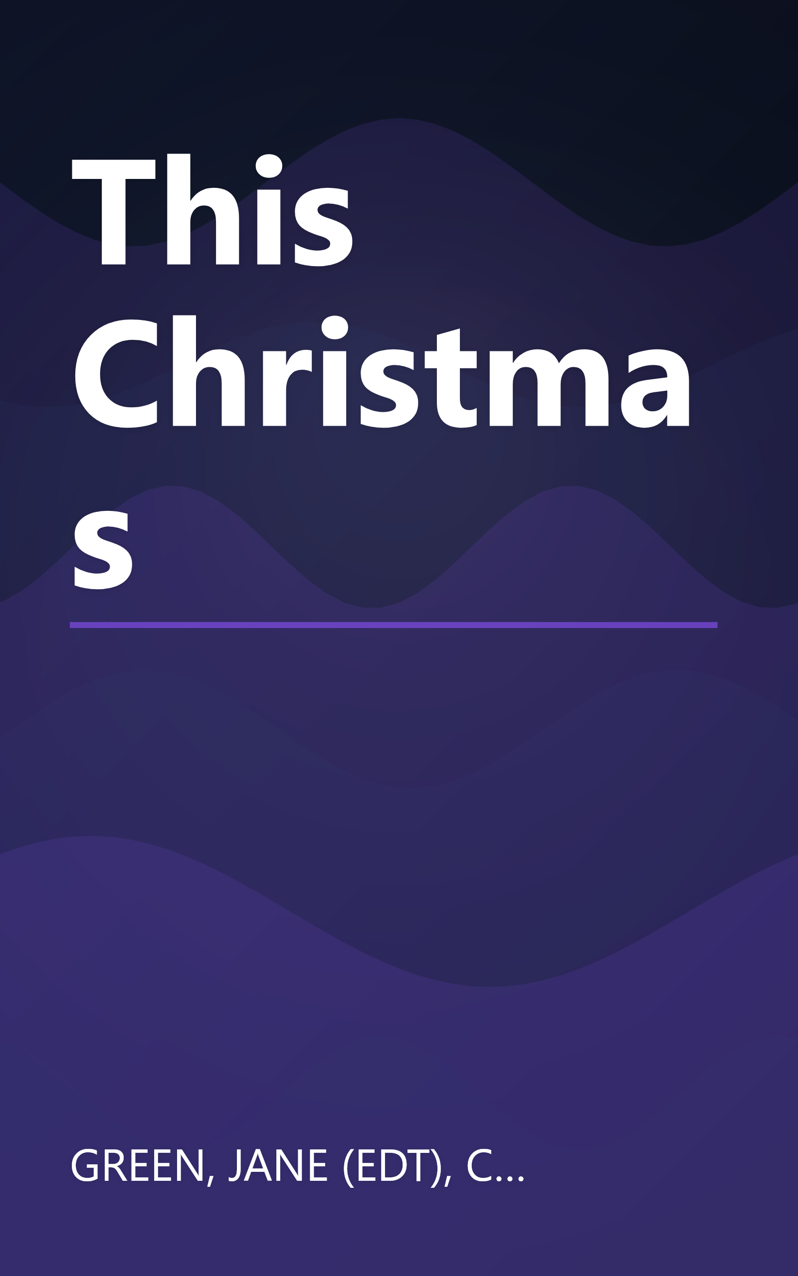 This Christmas book cover