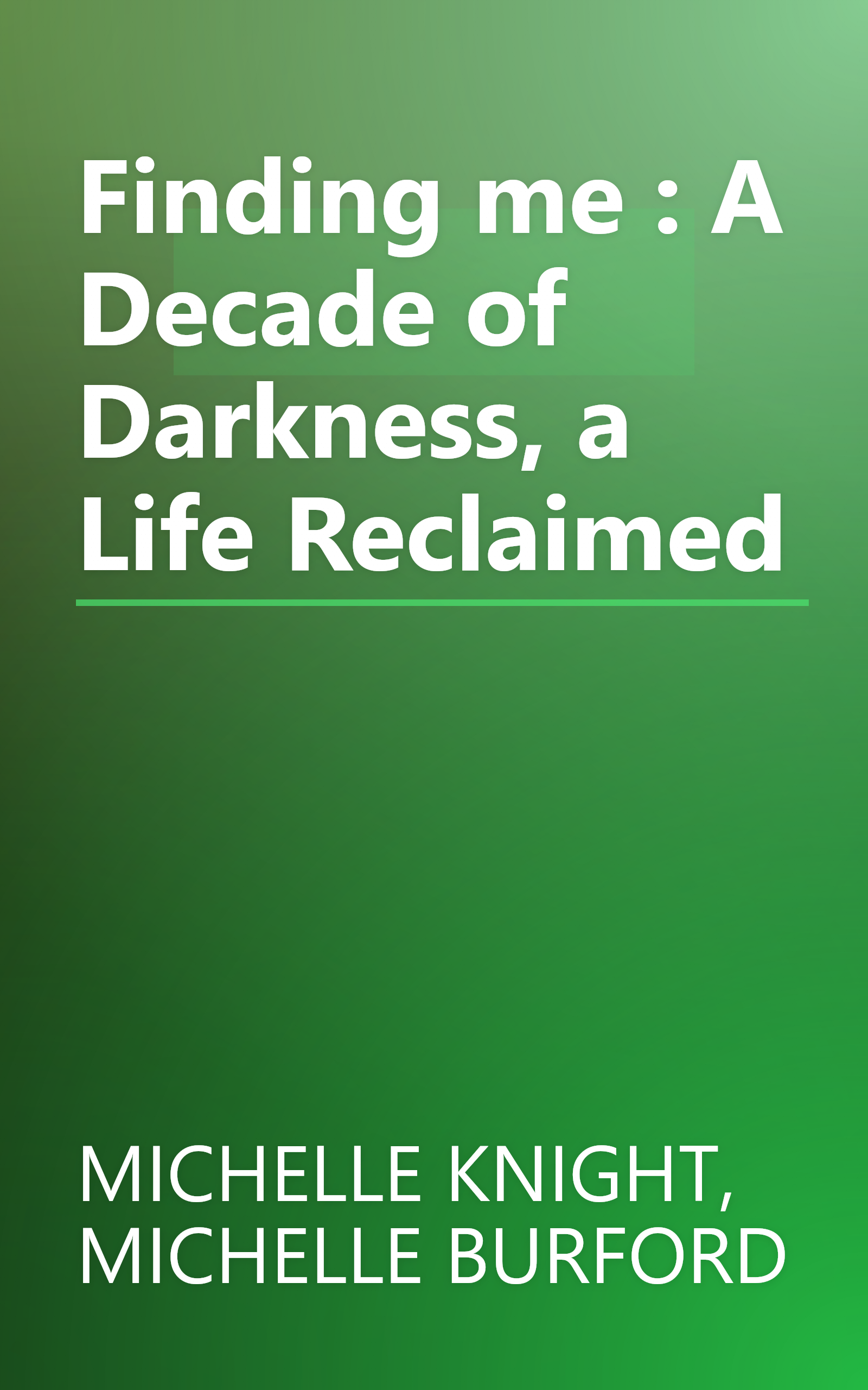 Finding me : A Decade of Darkness, a Life Reclaimed book cover