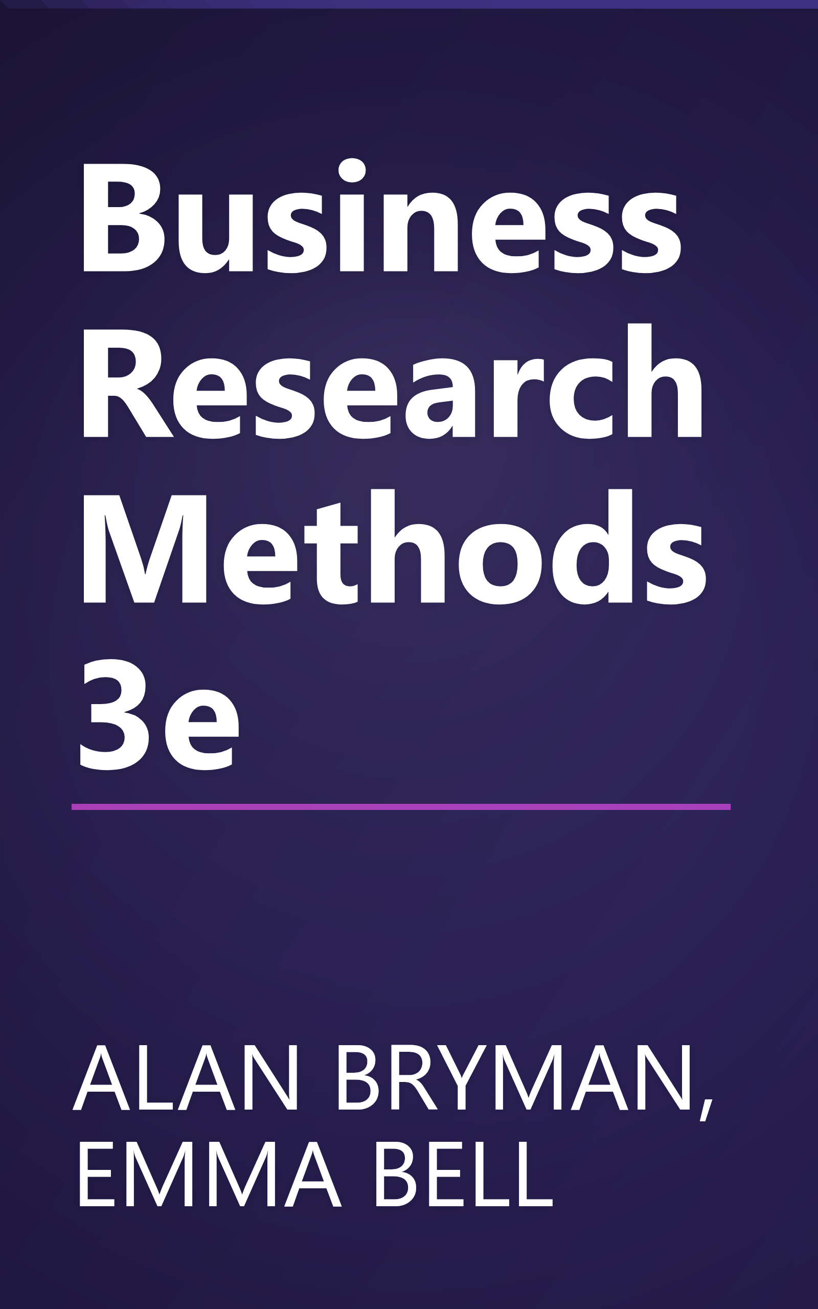 Business Research Methods 3e book cover