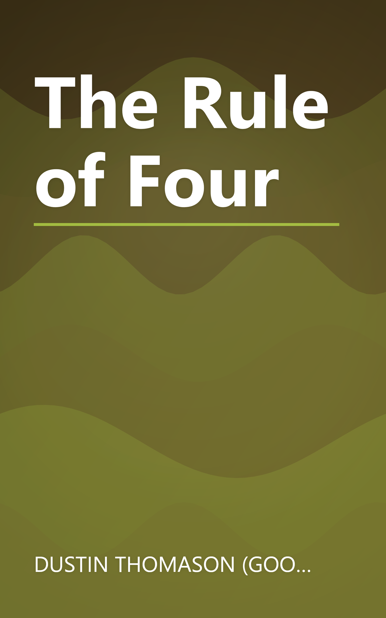 The Rule of Four book cover