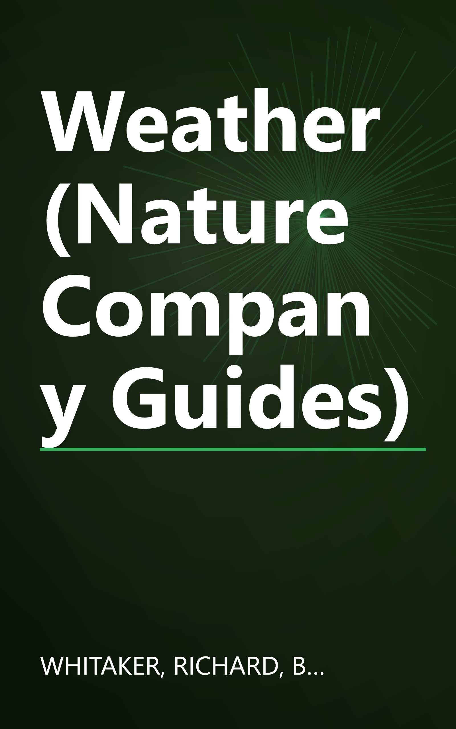 Weather (Nature Company Guides) book cover