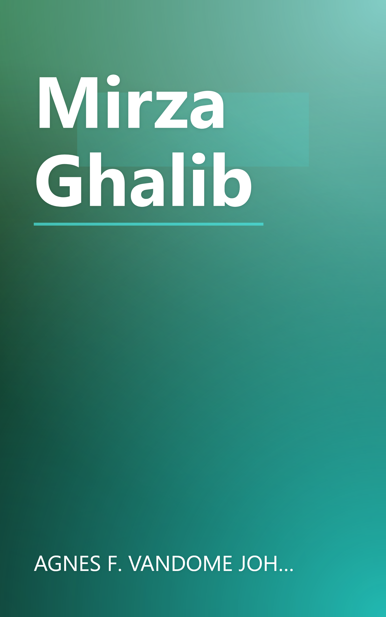 Mirza Ghalib book cover