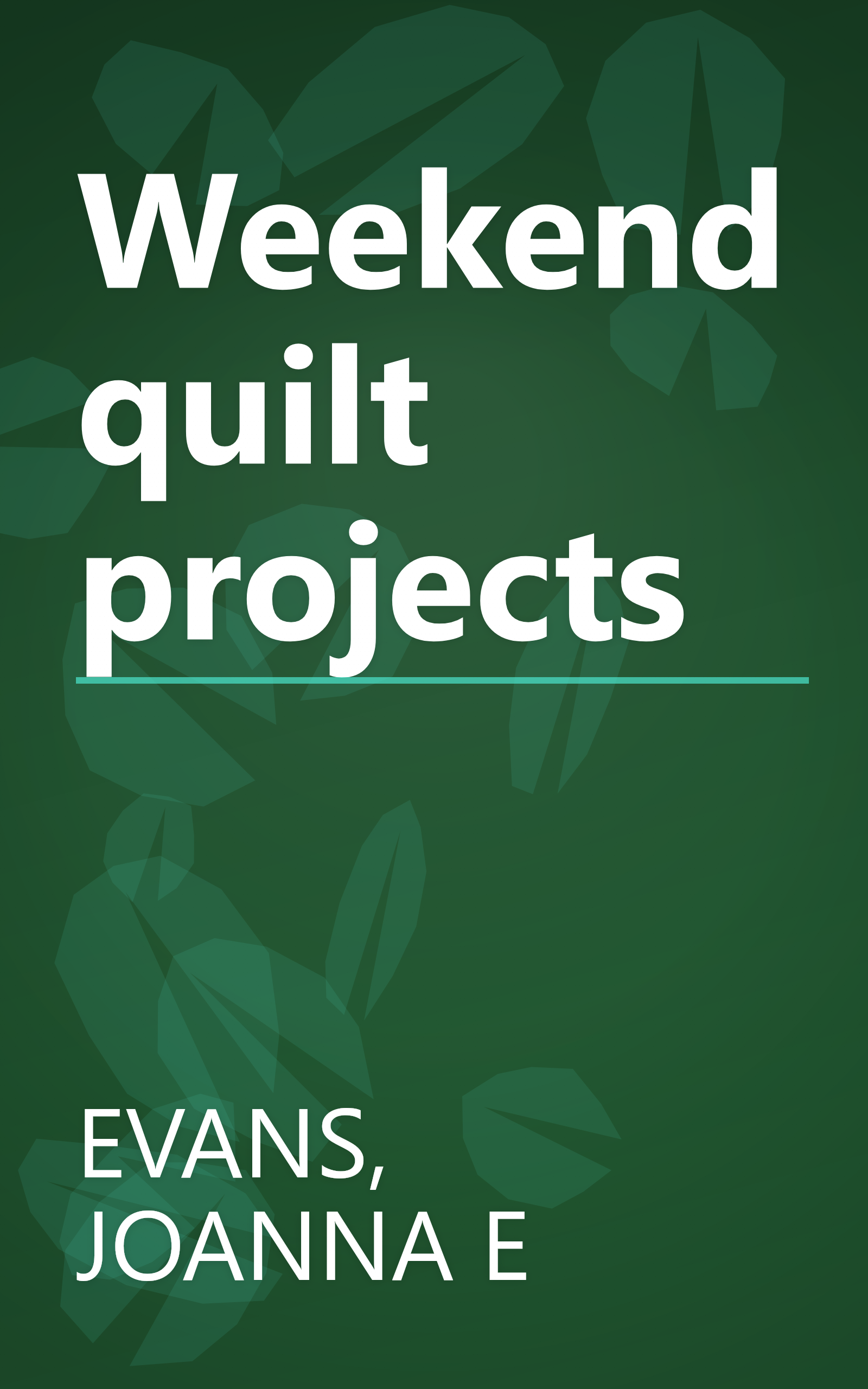 Weekend quilt projects book cover