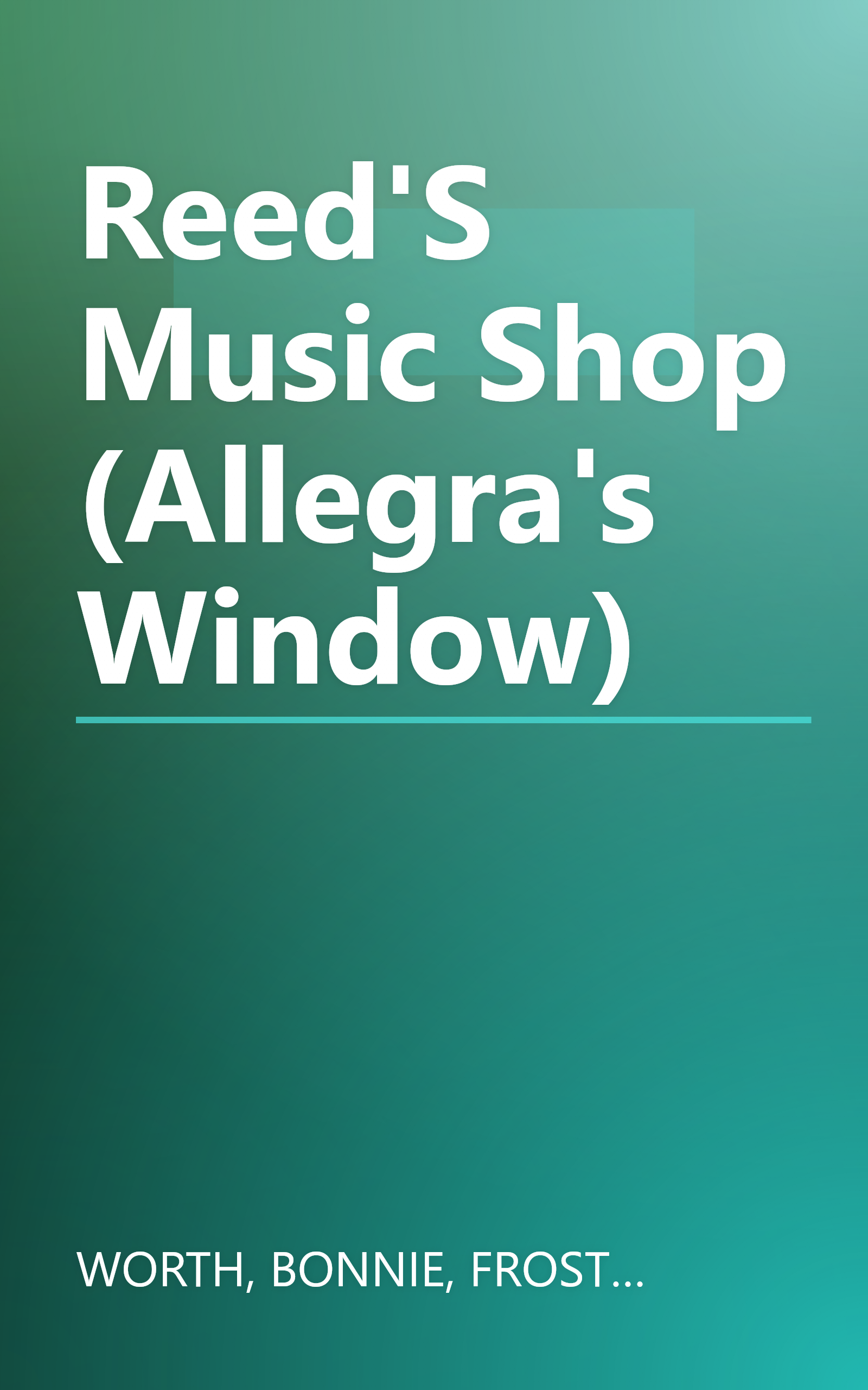 Reed'S Music Shop (Allegra's Window) book cover