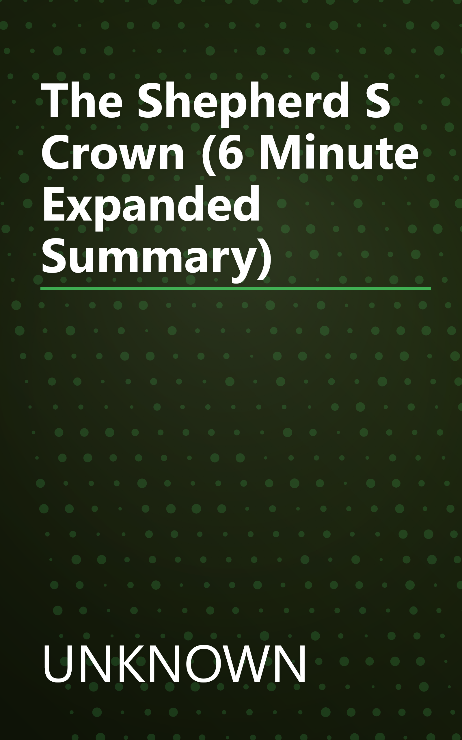 The Shepherd S Crown (6 Minute   Expanded Summary) book cover