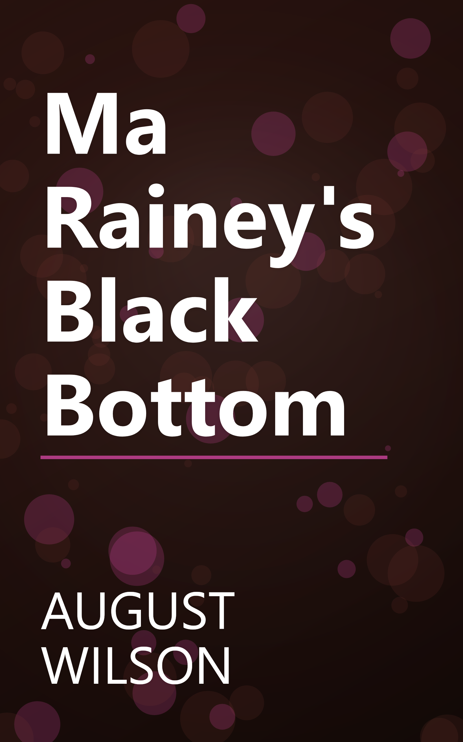 Ma Rainey's Black Bottom book cover