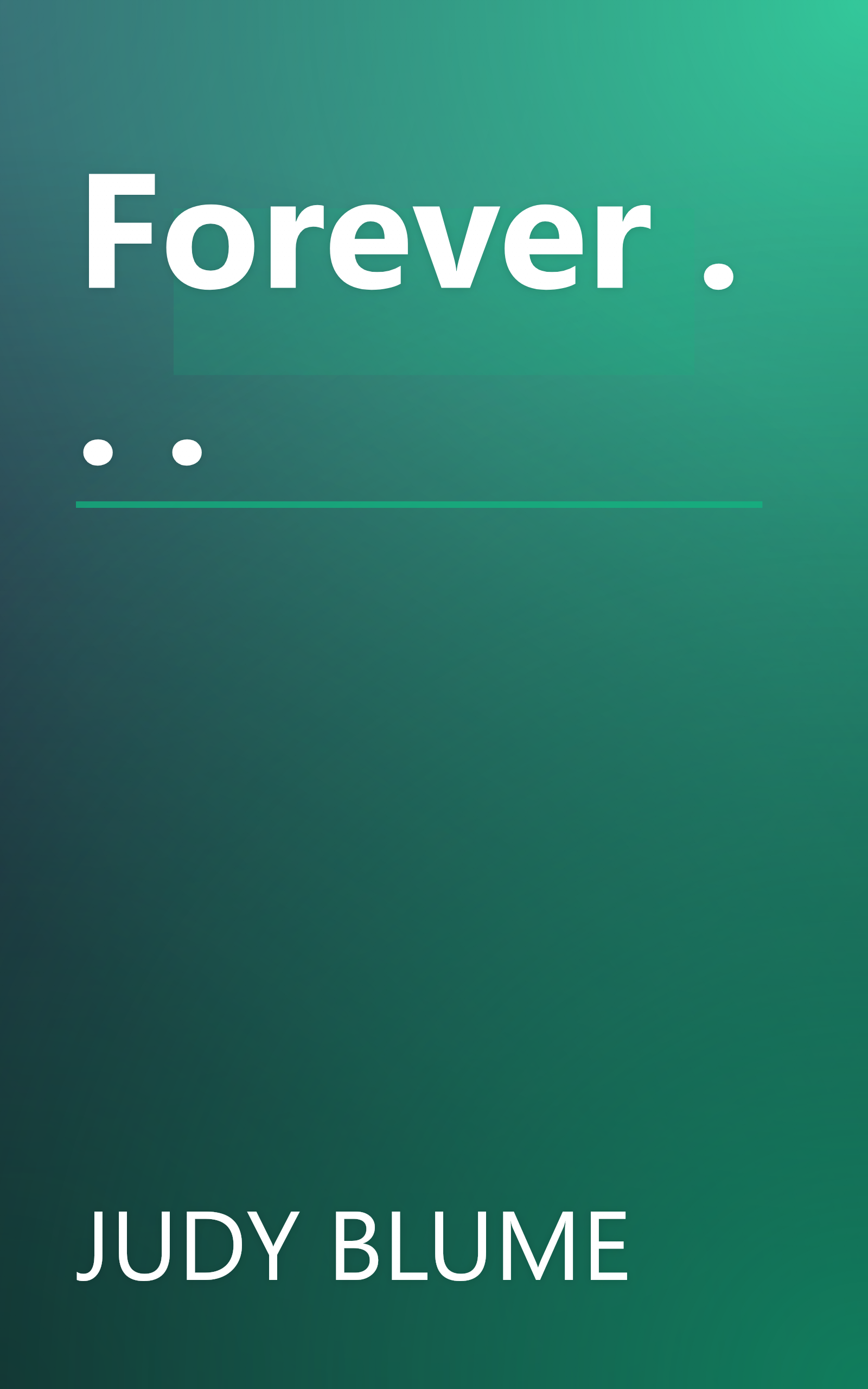 Forever . . . book cover