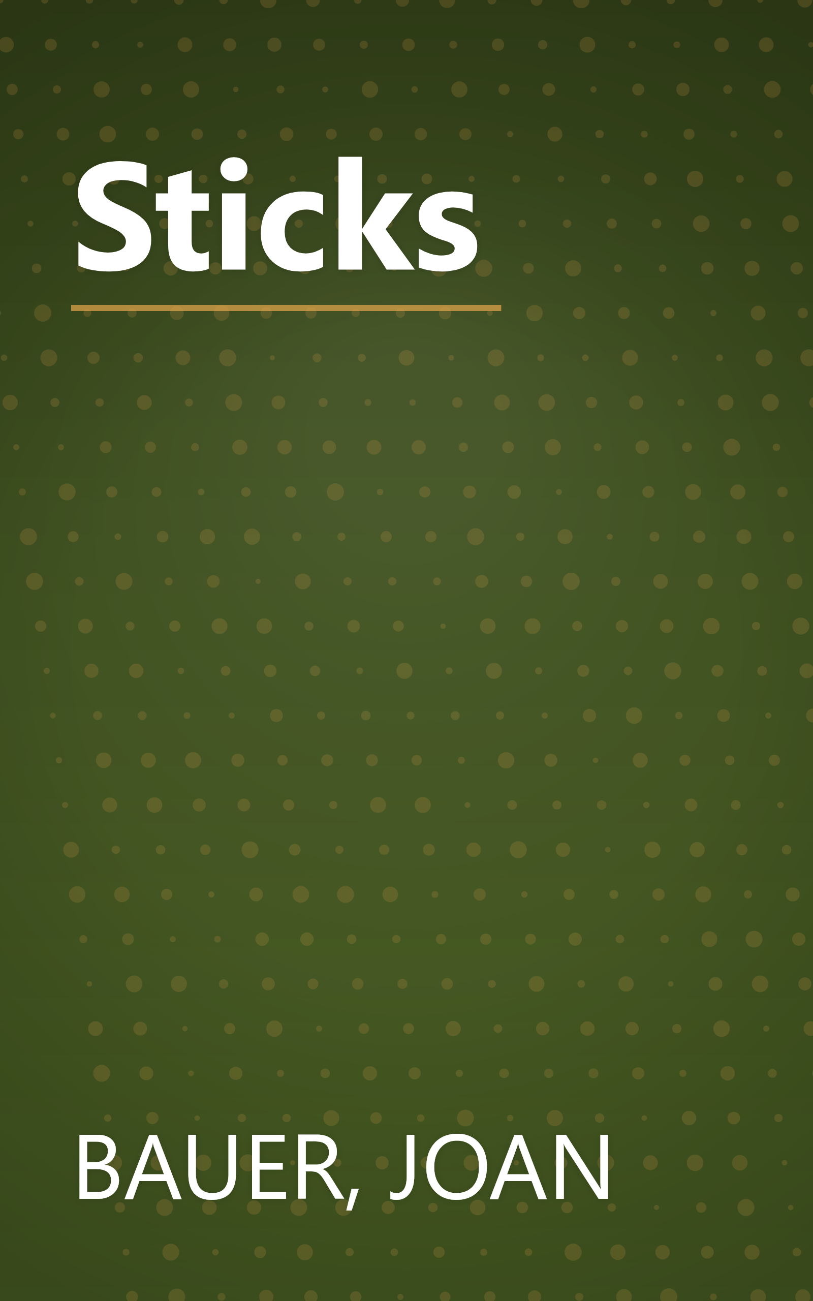 Sticks book cover