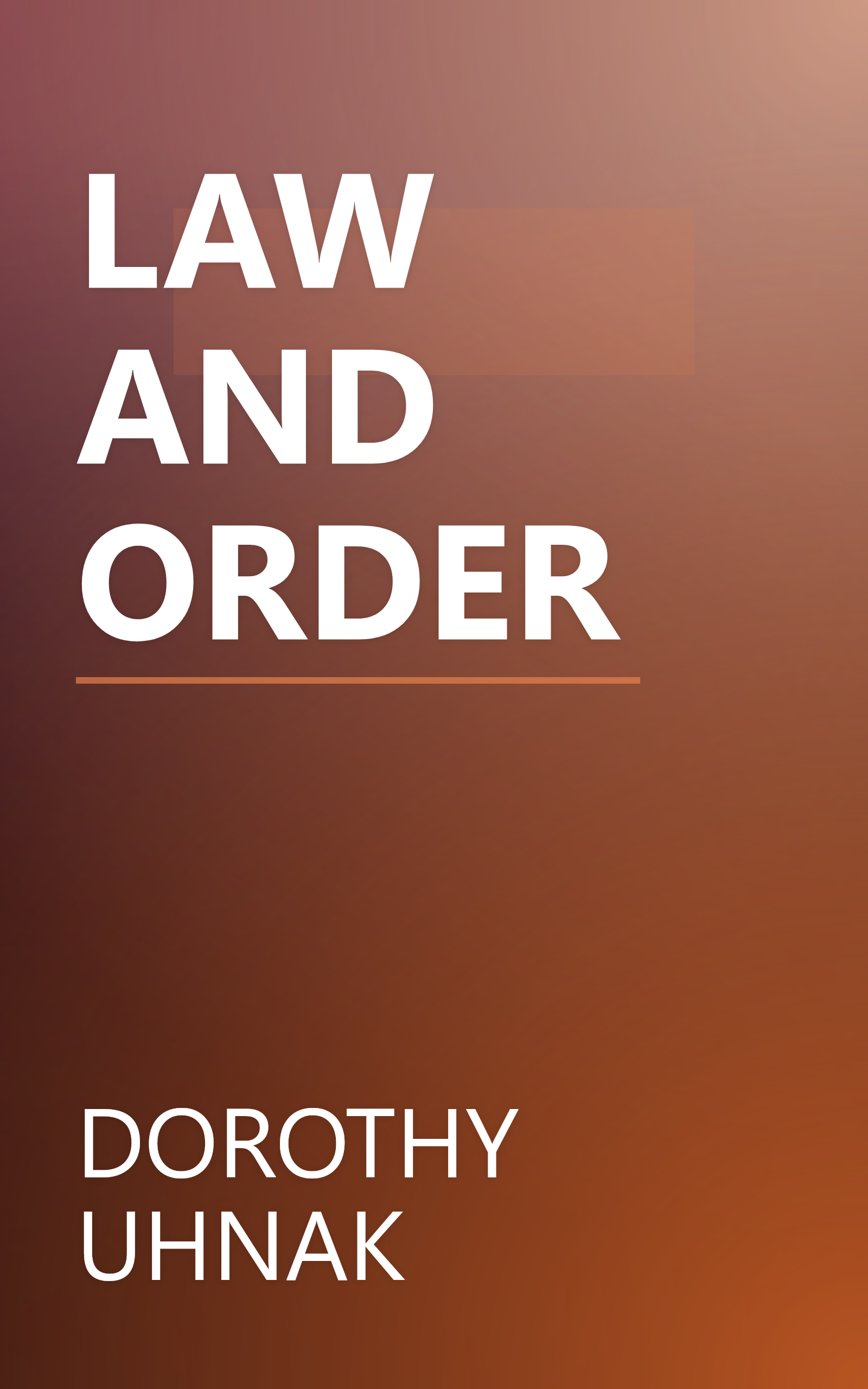 LAW AND ORDER book cover