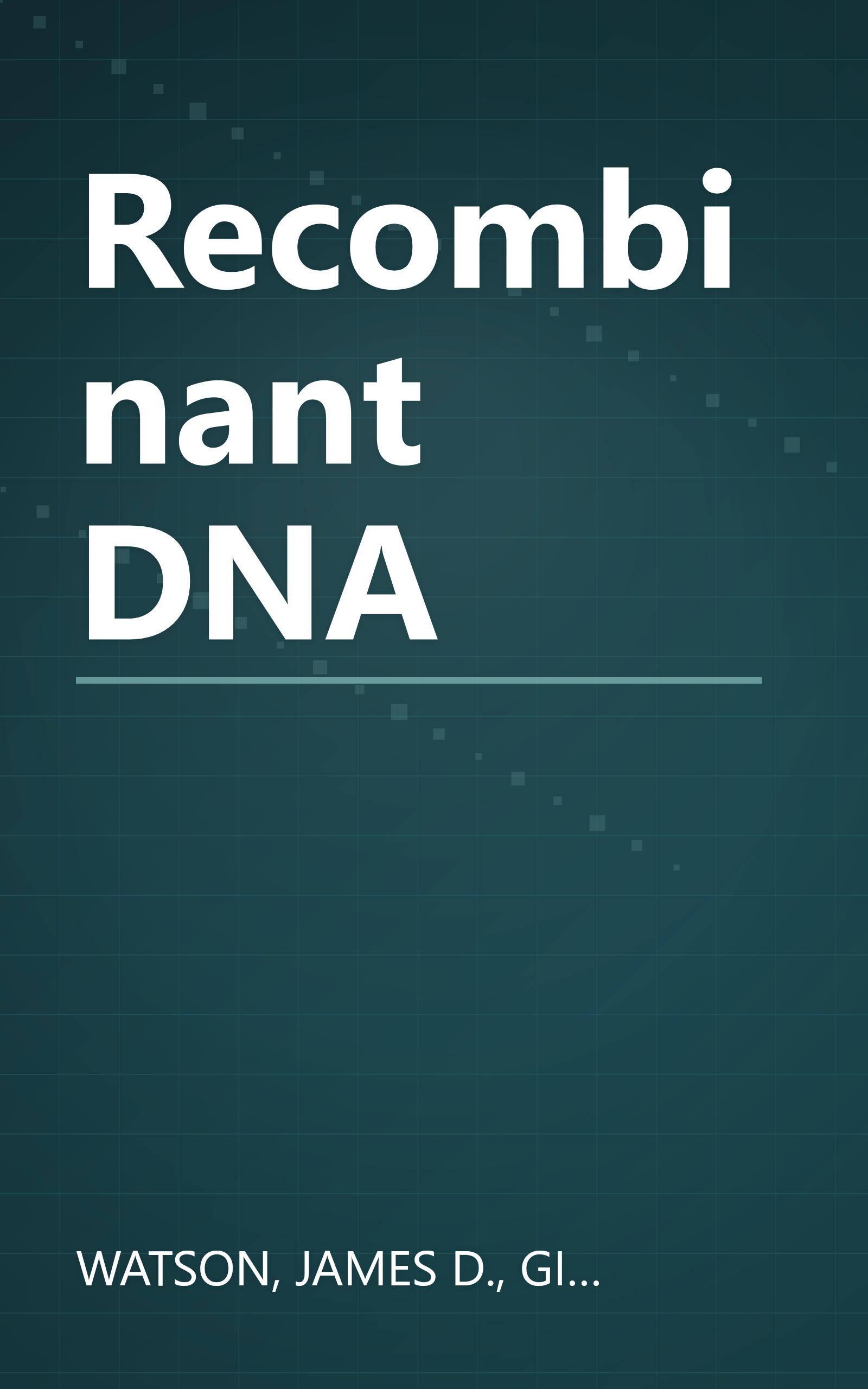Recombinant DNA book cover