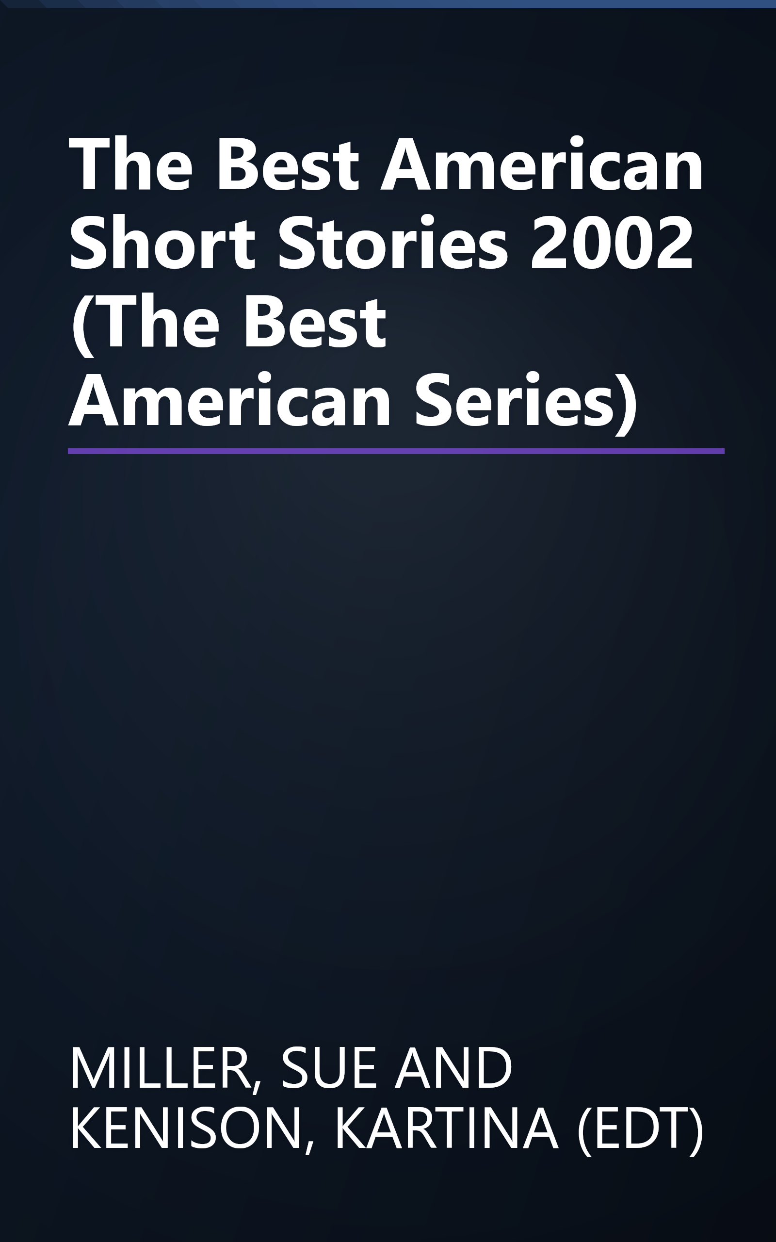 The Best American Short Stories 2002 (The Best American Series) book cover