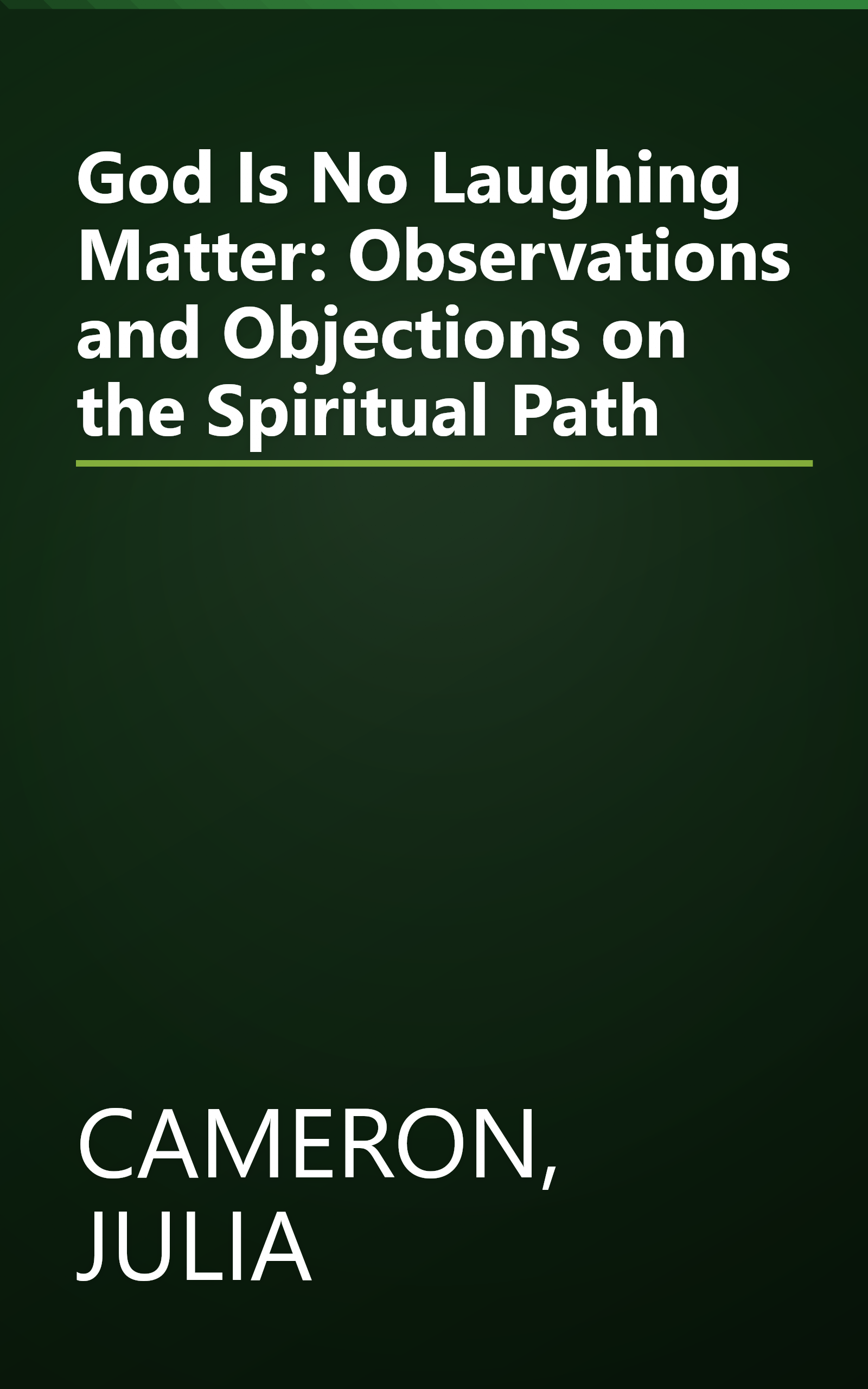God Is No Laughing Matter: Observations and Objections on the Spiritual Path book cover