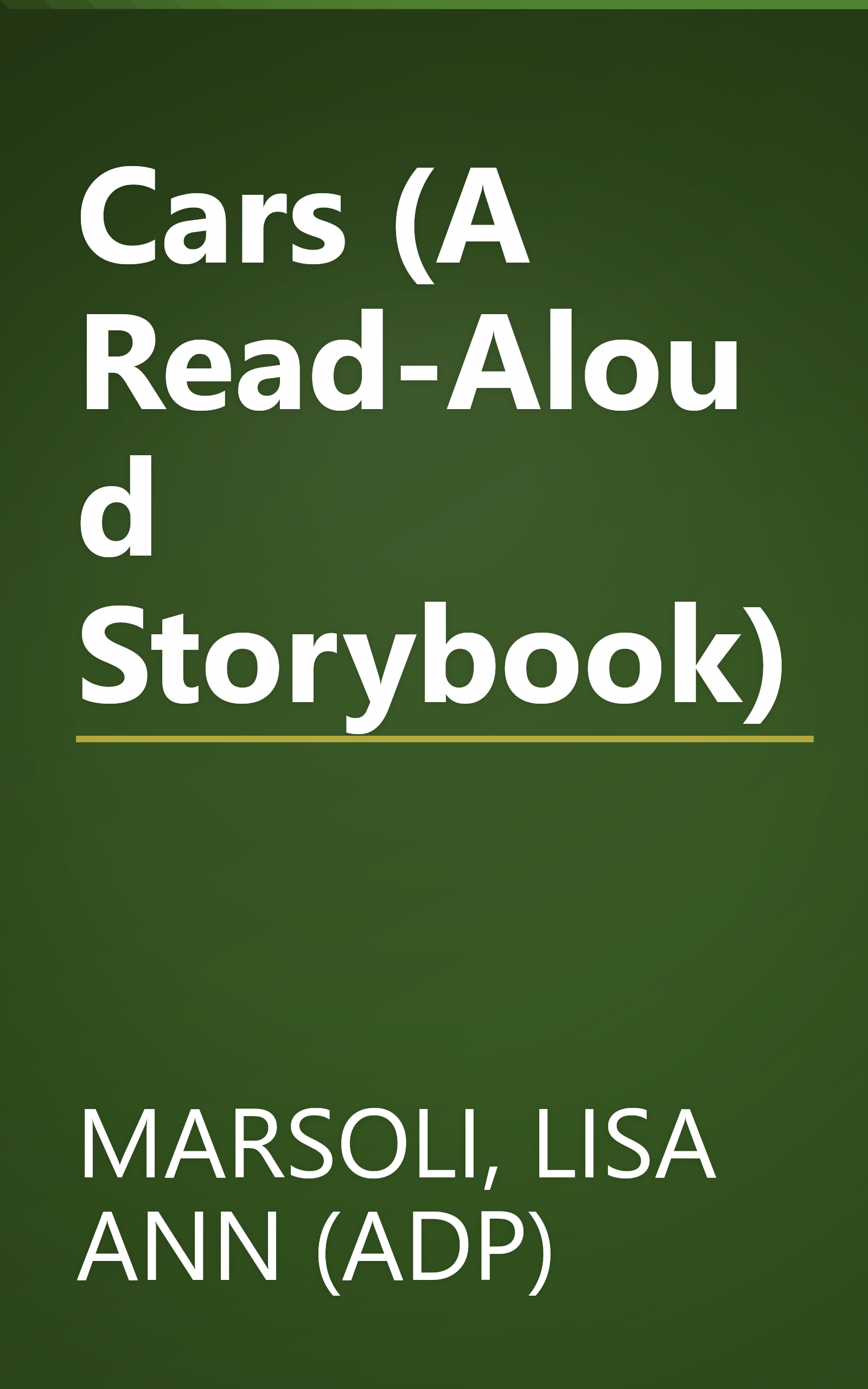 Cars (A Read-Aloud Storybook) book cover