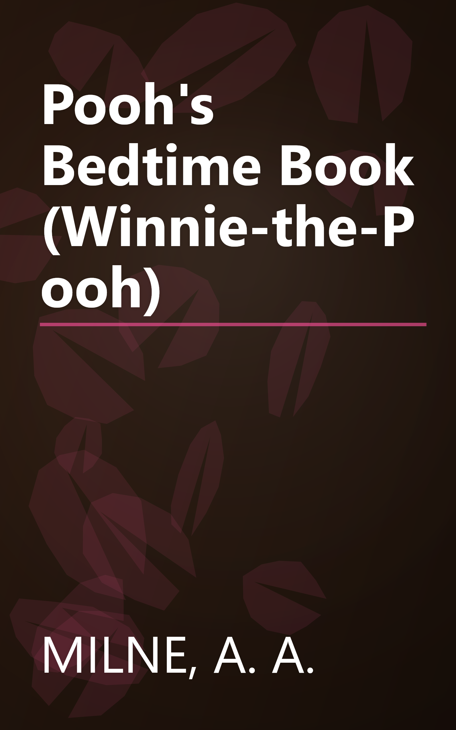 Pooh's Bedtime Book (Winnie-the-Pooh) book cover