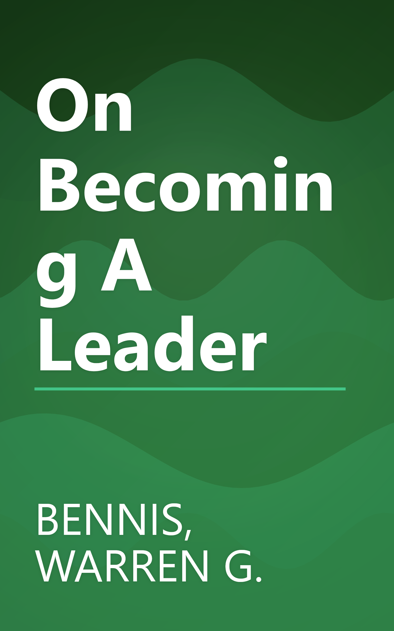 On Becoming A Leader book cover