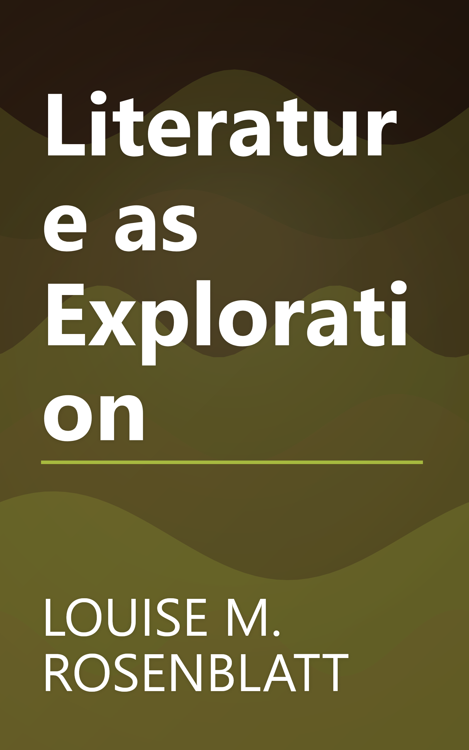 Literature as Exploration book cover
