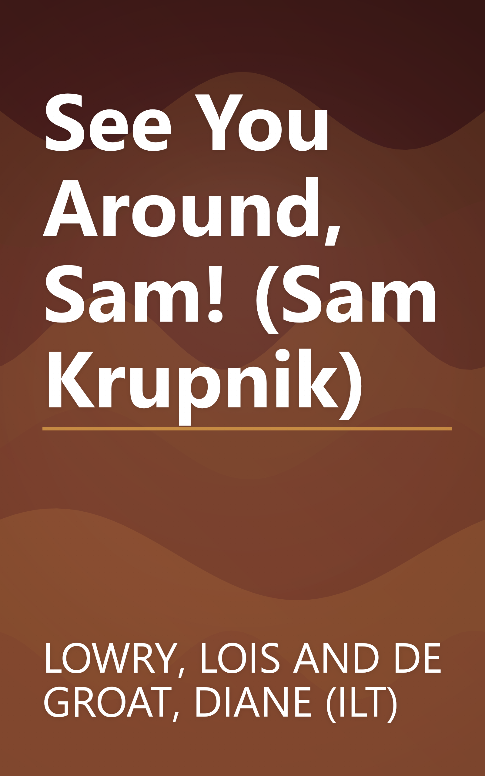 See You Around, Sam! (Sam Krupnik) book cover