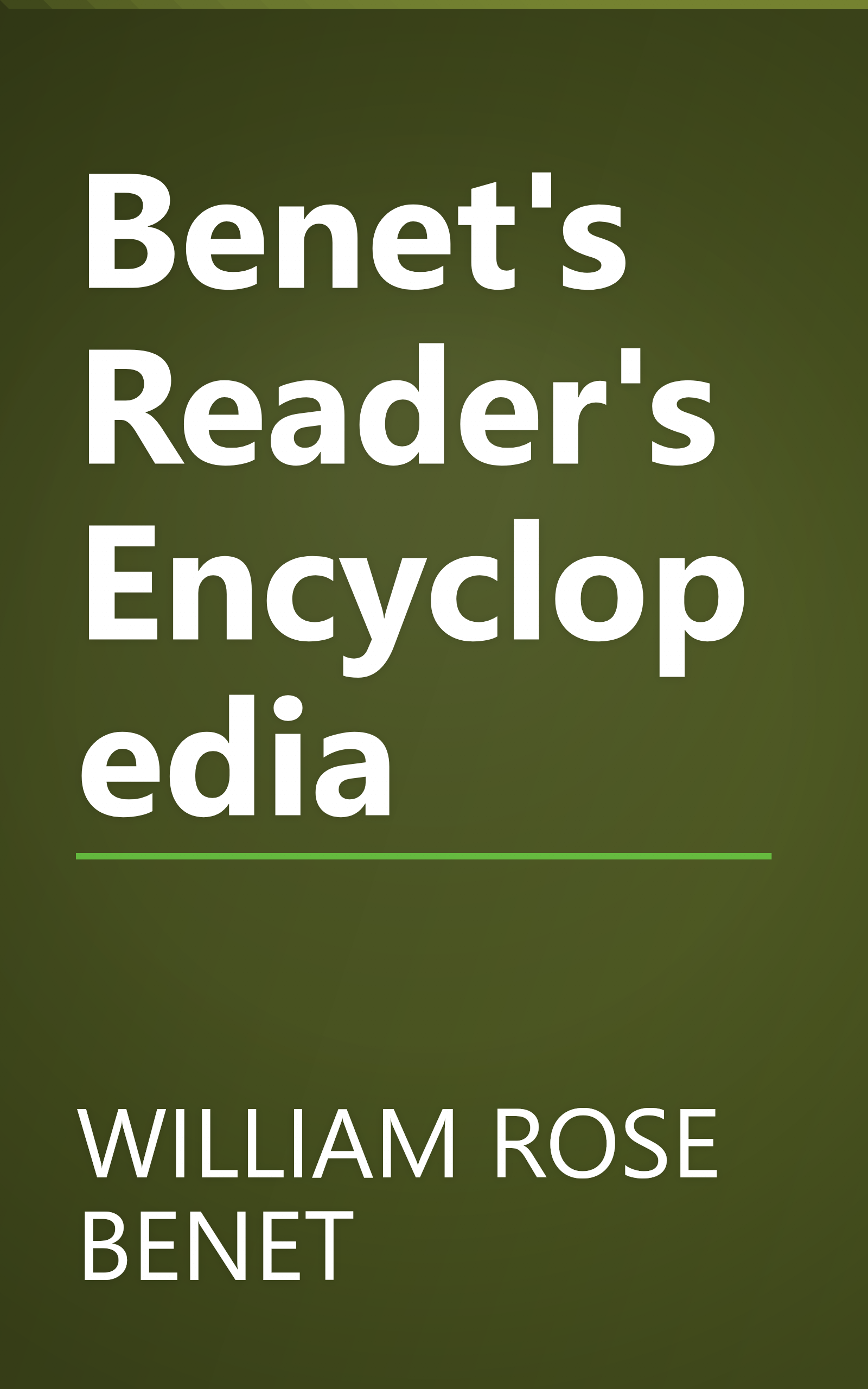Benet's Reader's Encyclopedia book cover