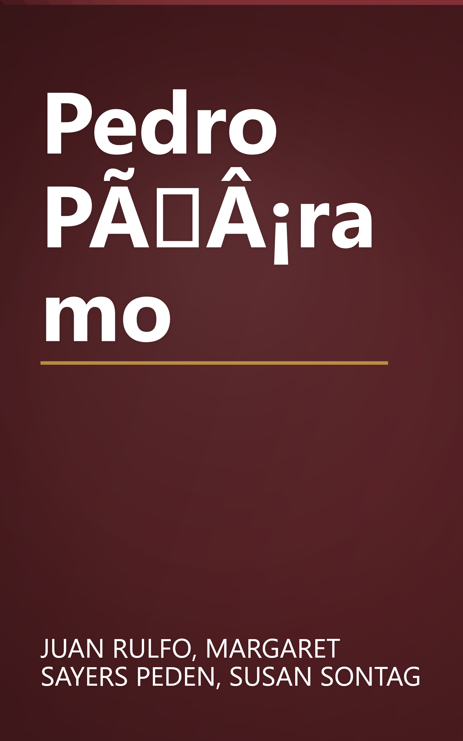 Pedro PÃÂ¡ramo book cover