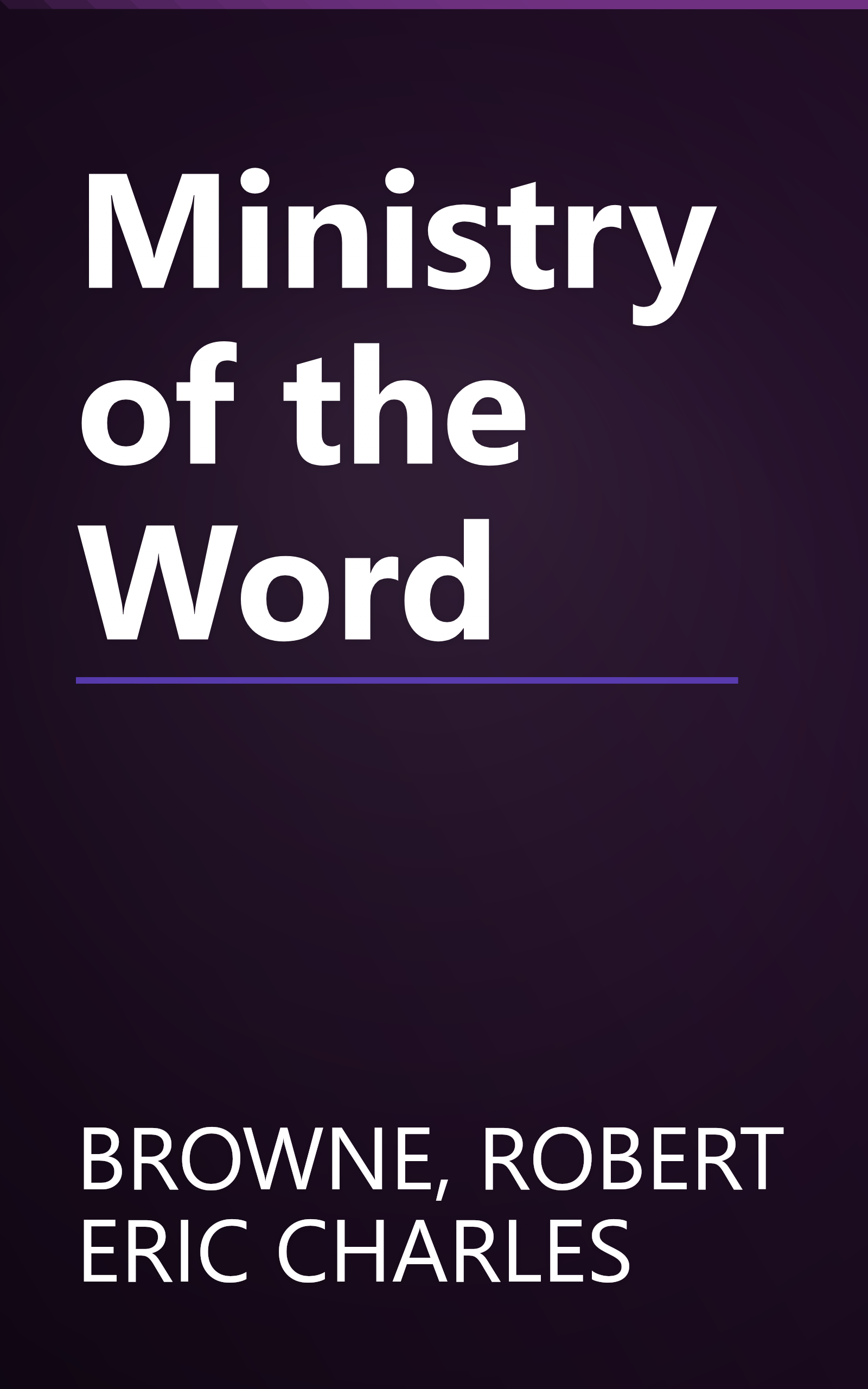 Ministry of the Word book cover