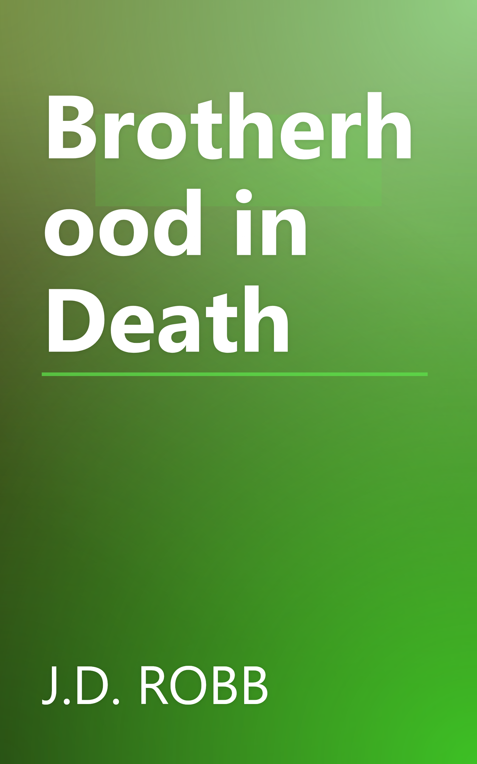 Brotherhood in Death book cover