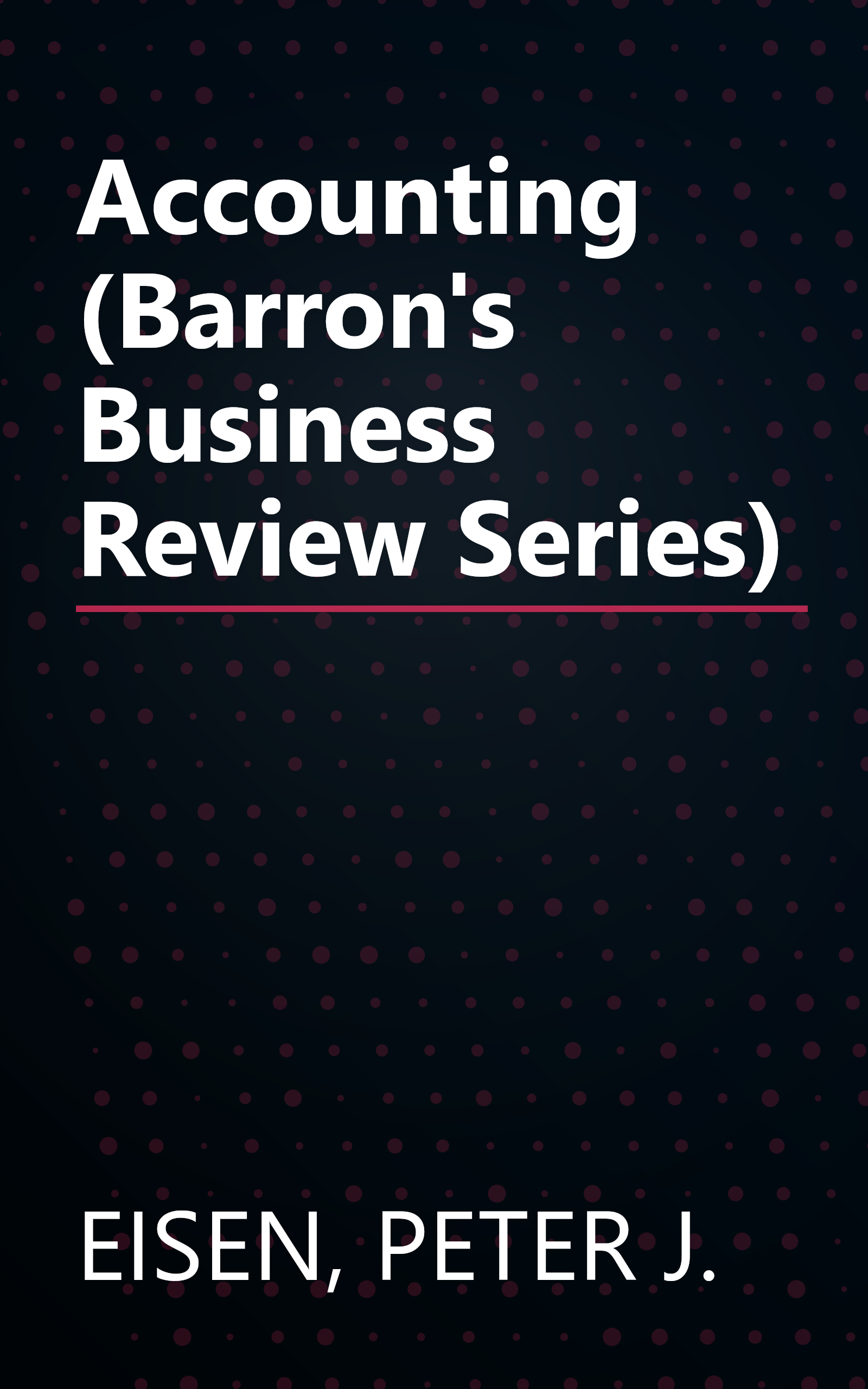 Accounting (Barron's Business Review Series) book cover