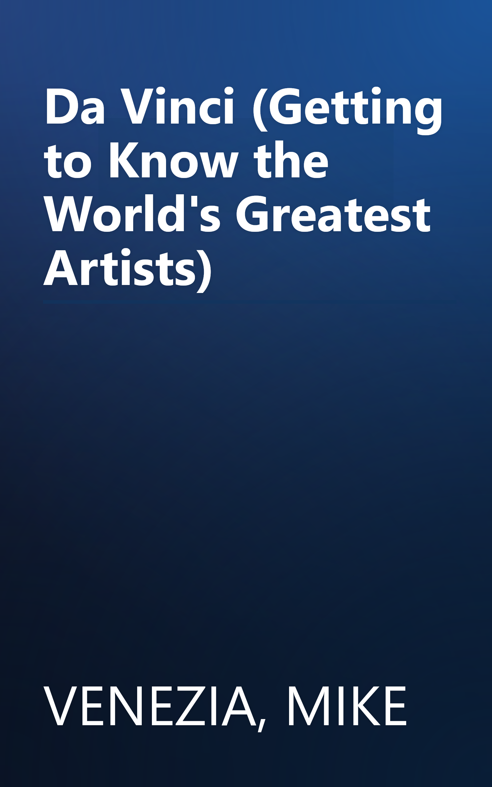 Da Vinci (Getting to Know the World's Greatest Artists) book cover