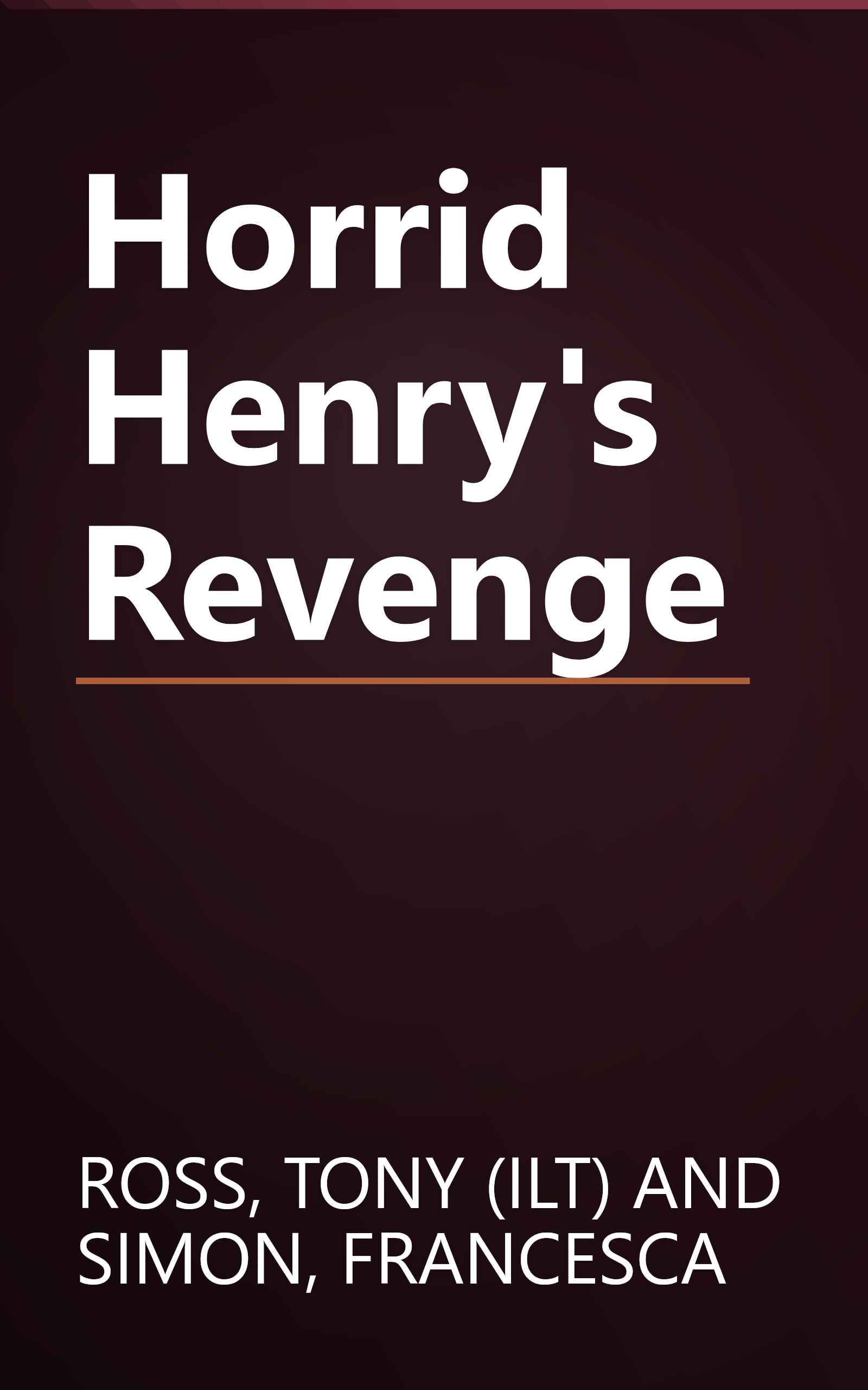Horrid Henry's Revenge book cover
