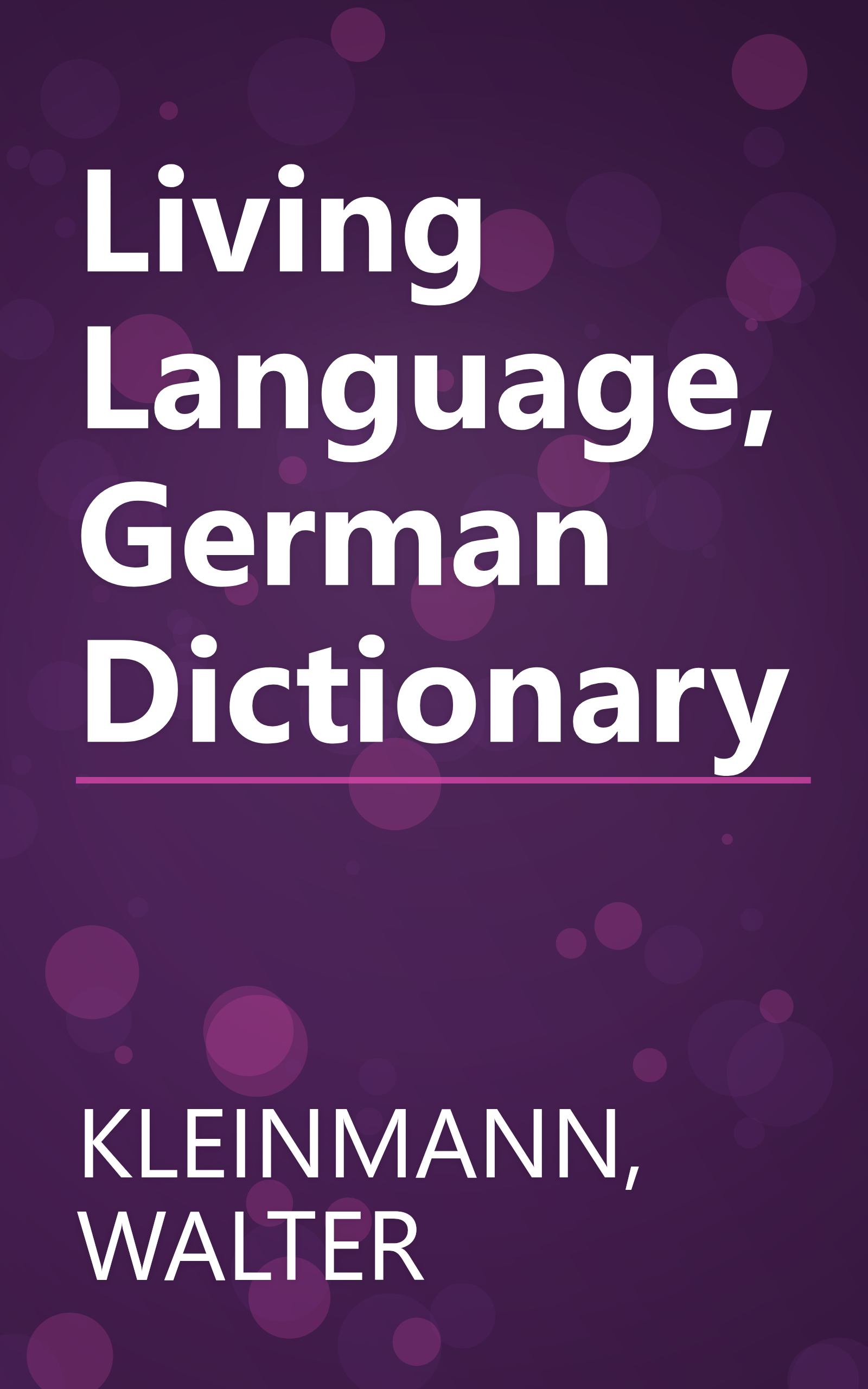 Living Language, German Dictionary book cover