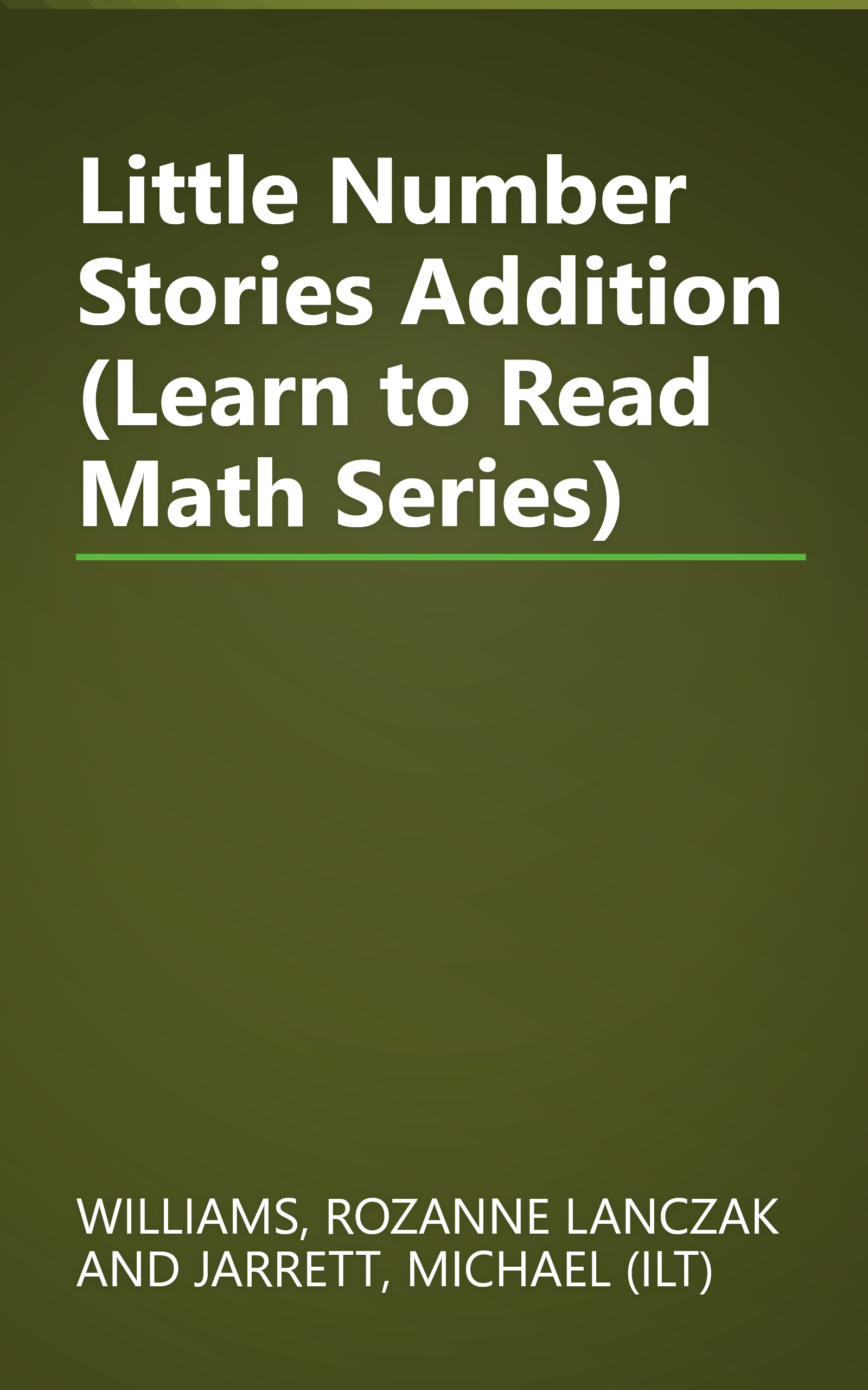 Little Number Stories Addition (Learn to Read Math Series) book cover