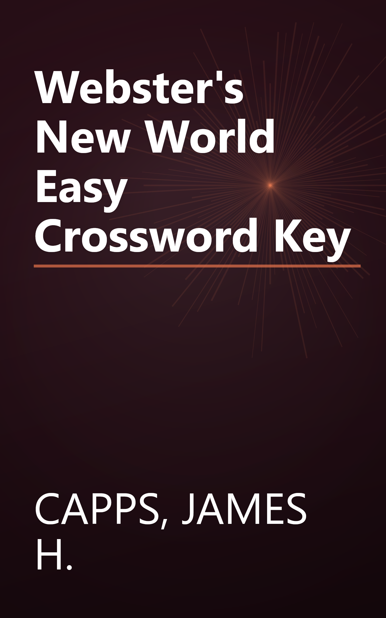 Webster's New World Easy Crossword Key book cover