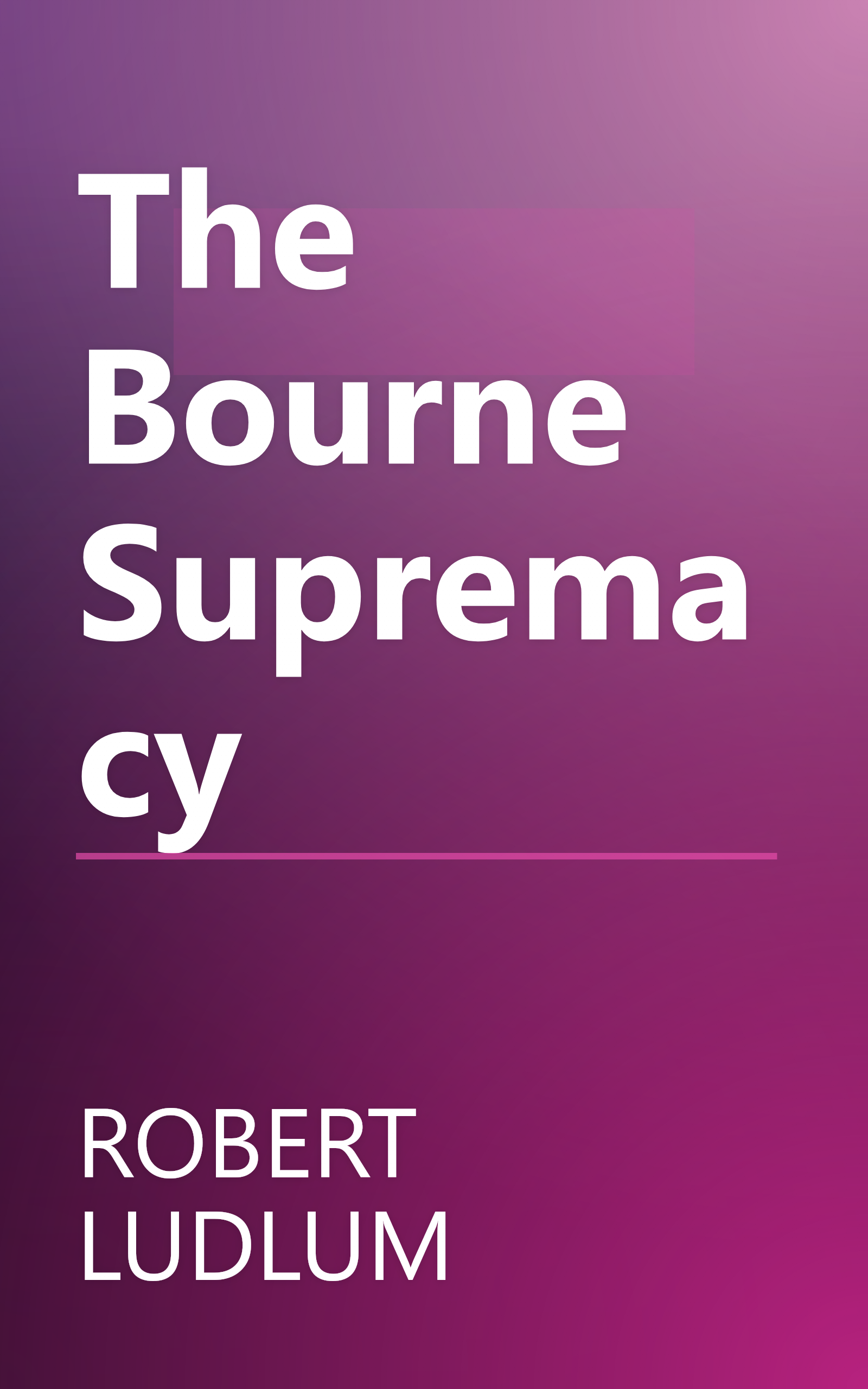 The Bourne Supremacy book cover