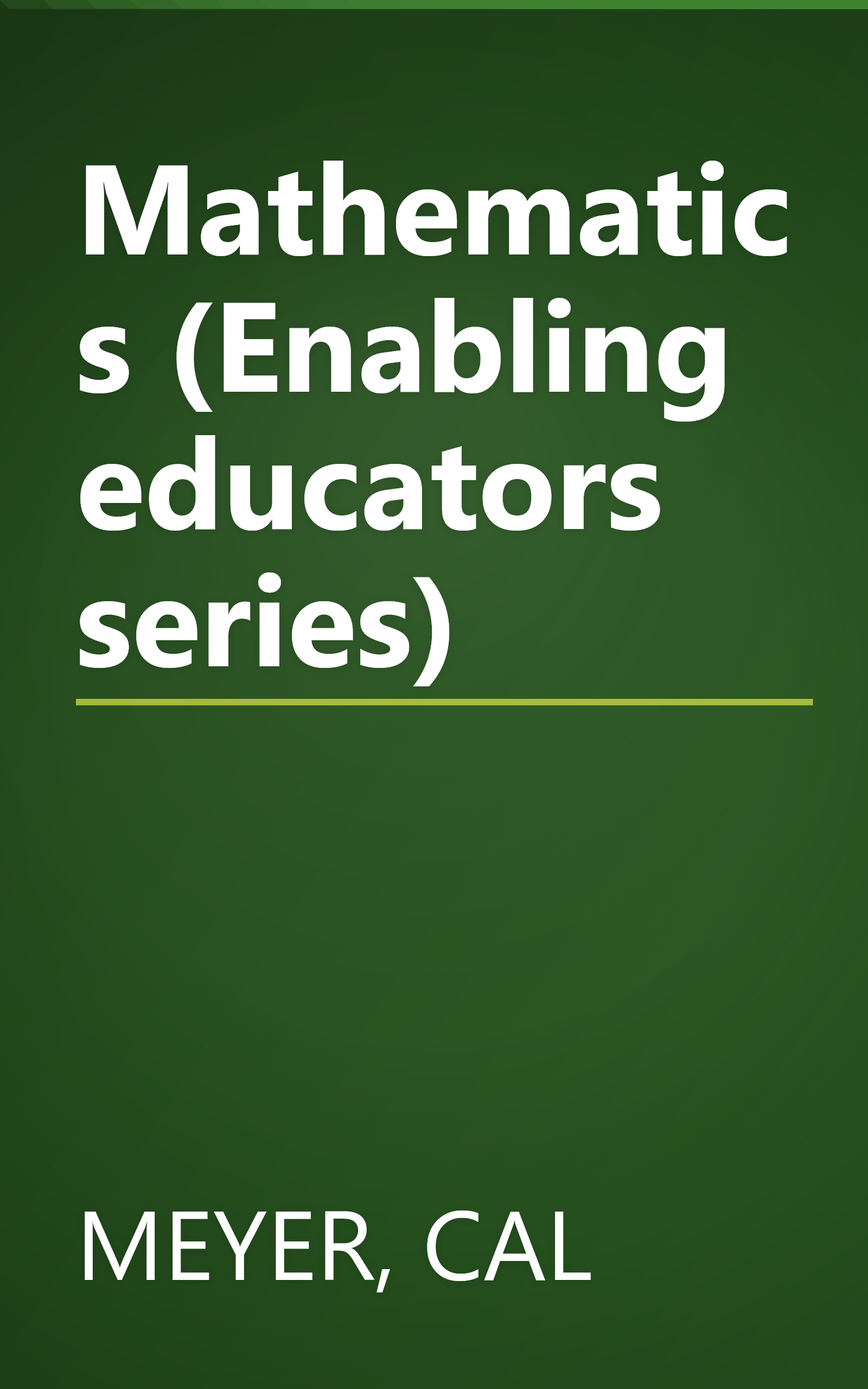 Mathematics (Enabling educators series) book cover