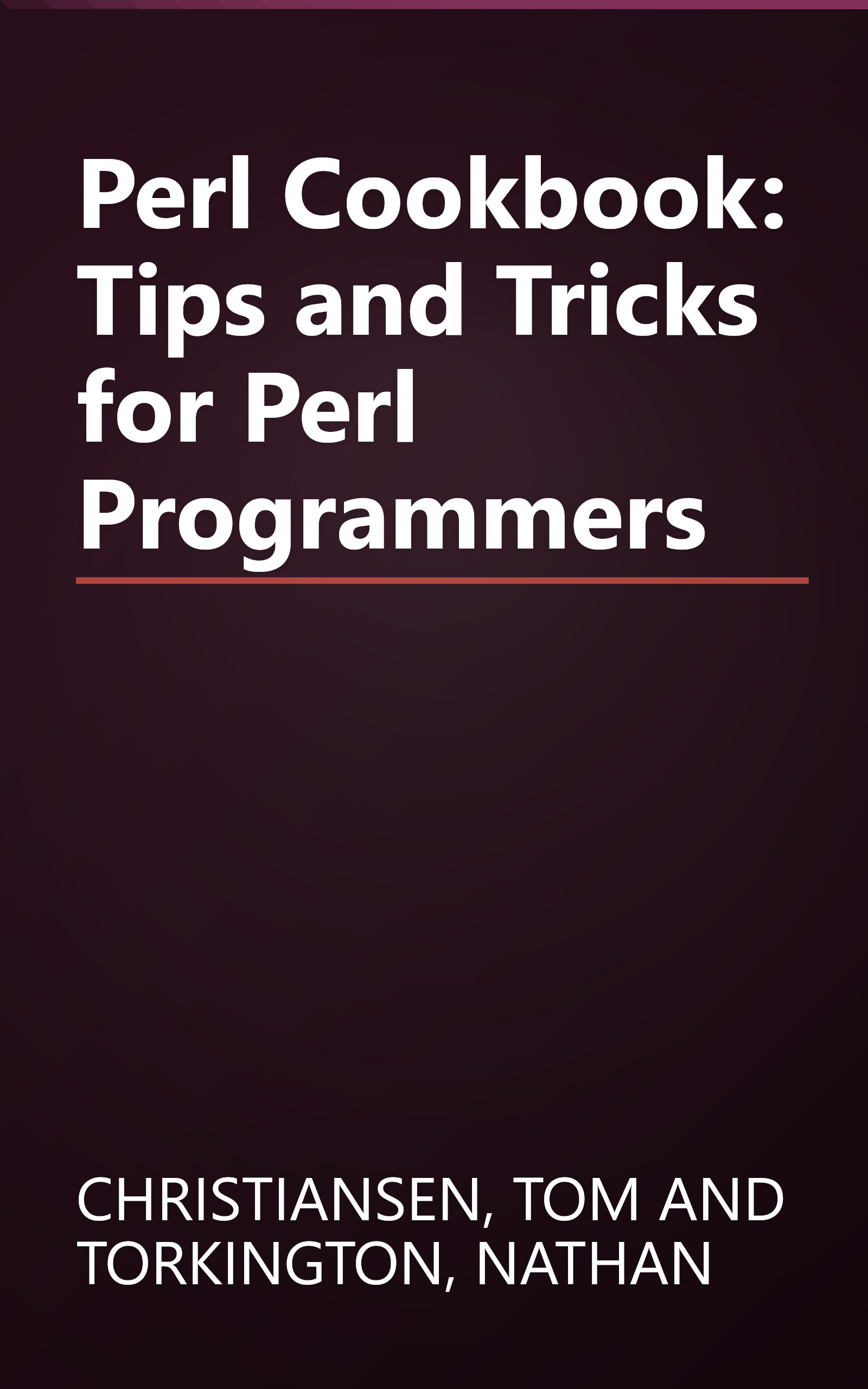 Perl Cookbook: Tips and Tricks for Perl Programmers book cover