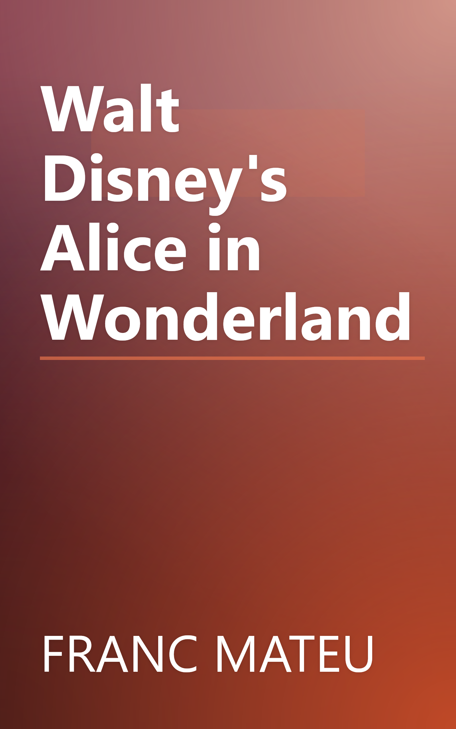 Walt Disney's Alice in Wonderland book cover