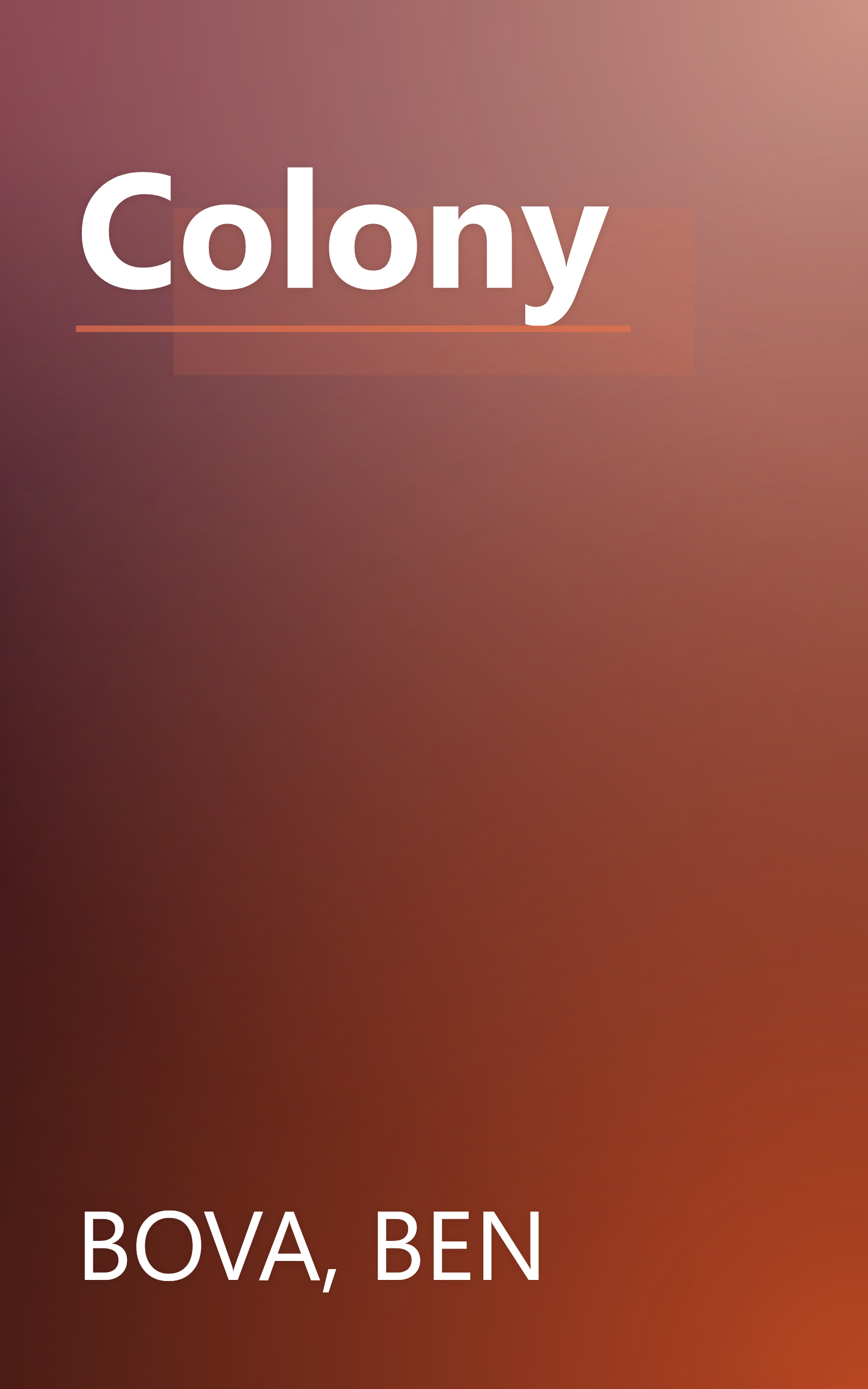 Colony book cover