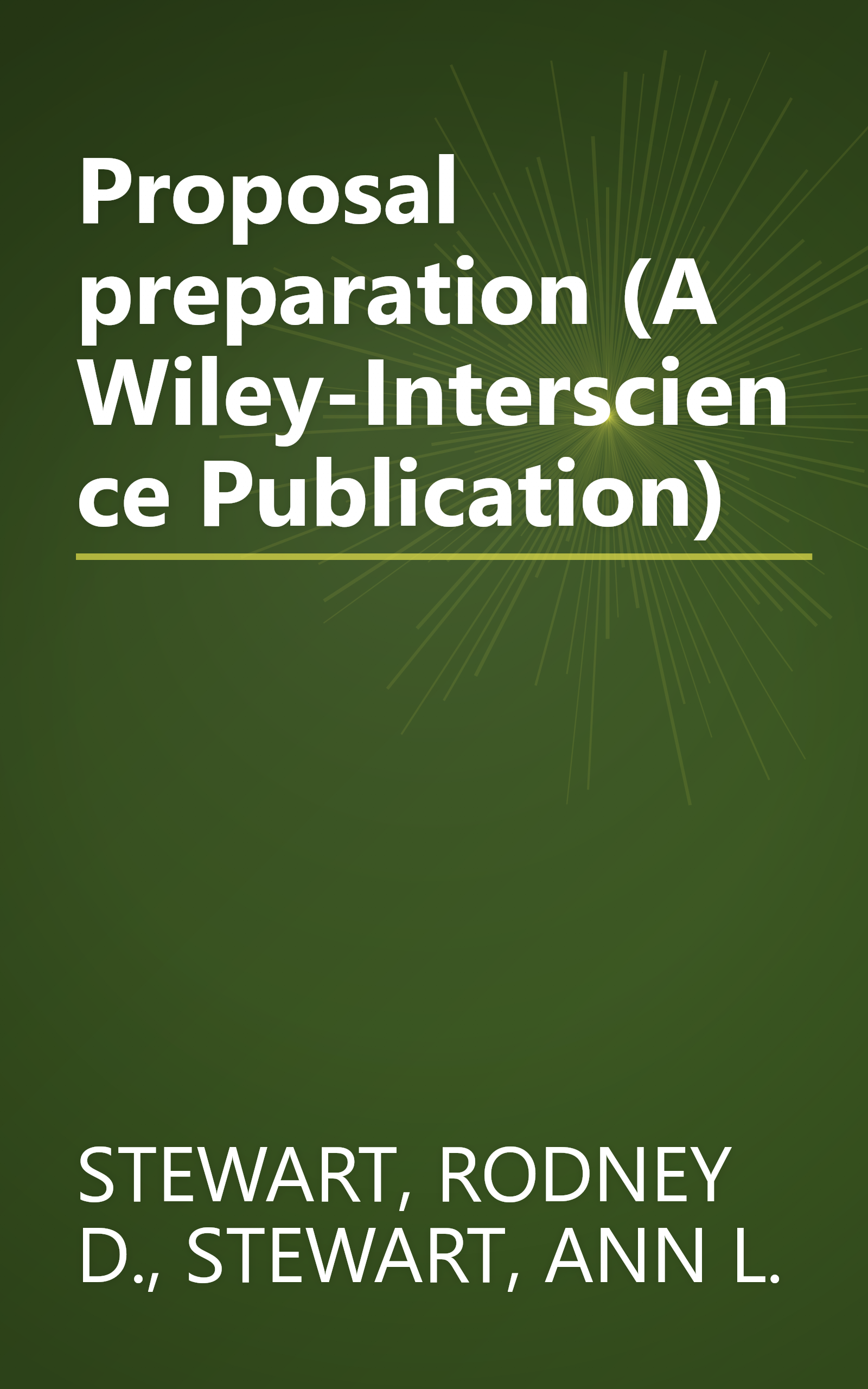 Proposal preparation (A Wiley-Interscience Publication) book cover