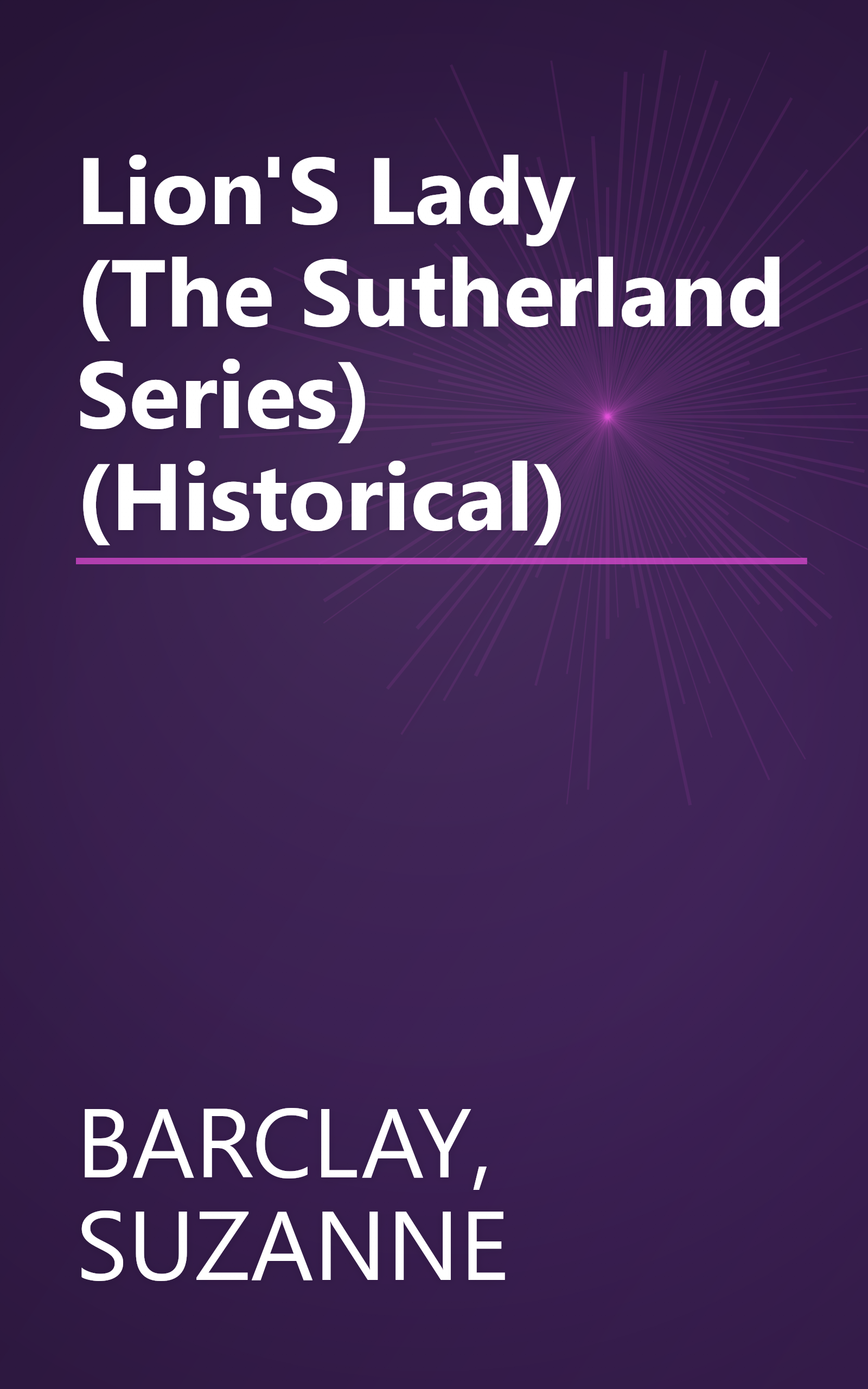 Lion'S Lady (The Sutherland Series) (Historical) book cover