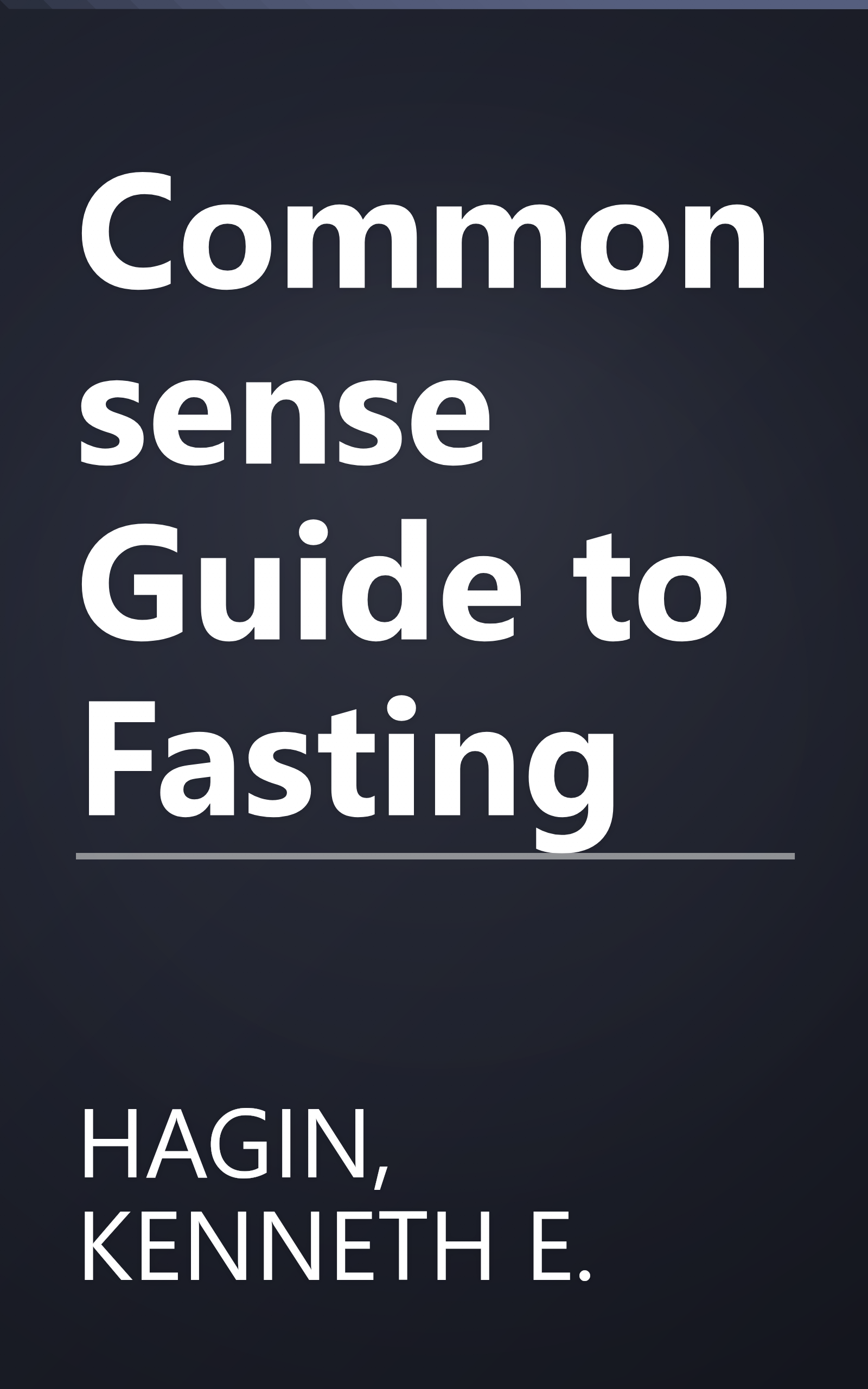 Commonsense Guide to Fasting book cover