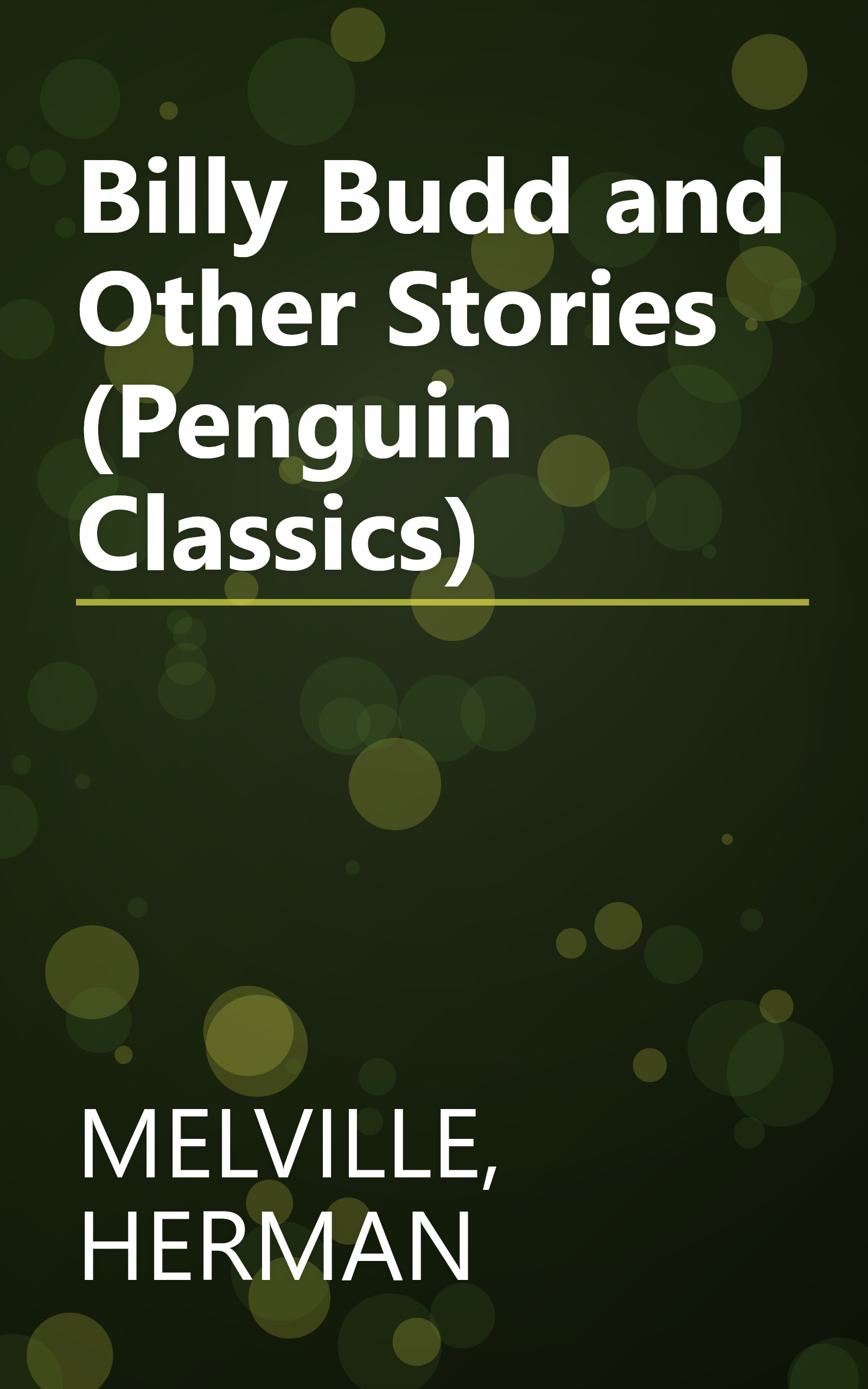 Billy Budd and Other Stories (Penguin Classics) book cover