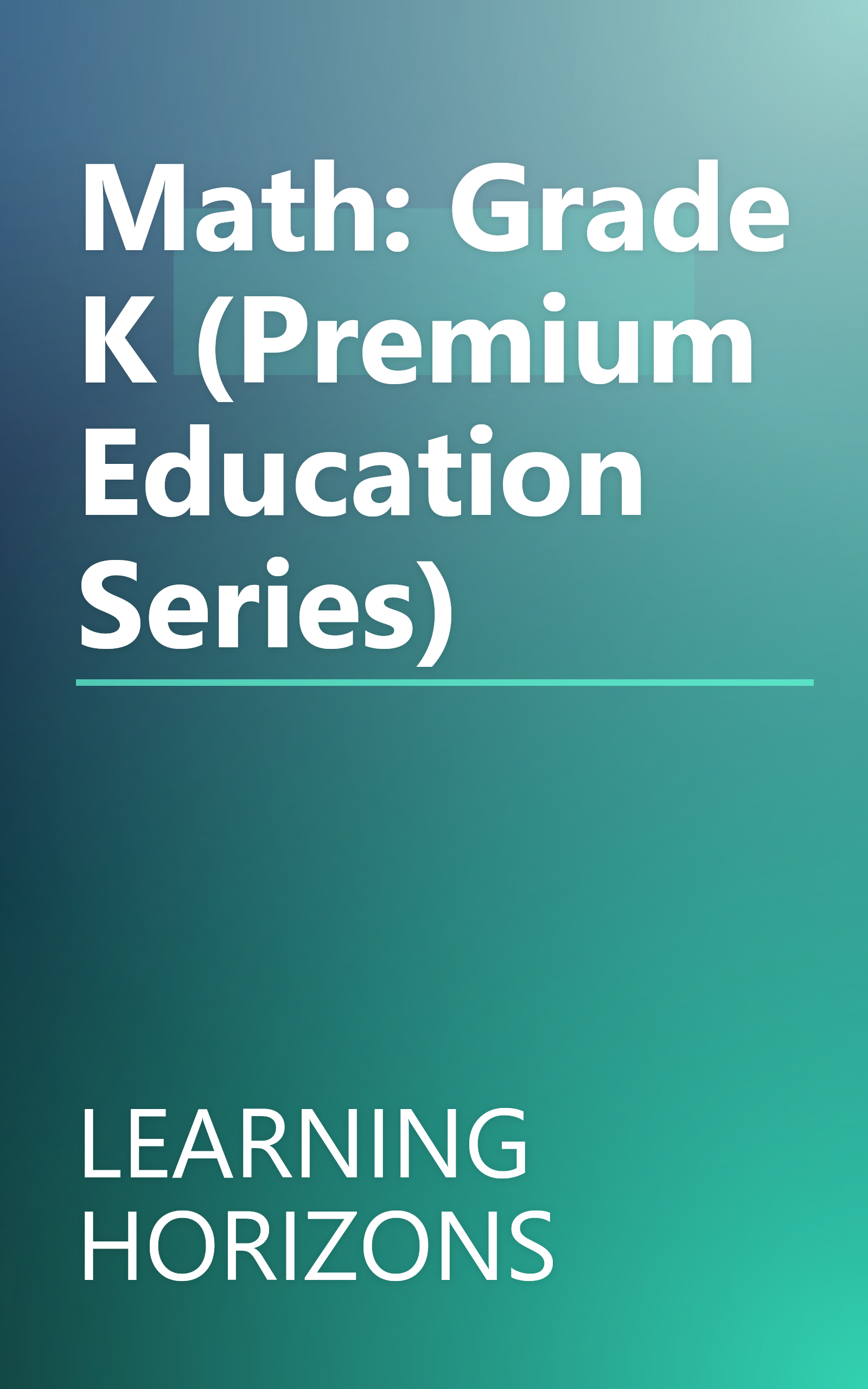 Math: Grade K (Premium Education Series) book cover