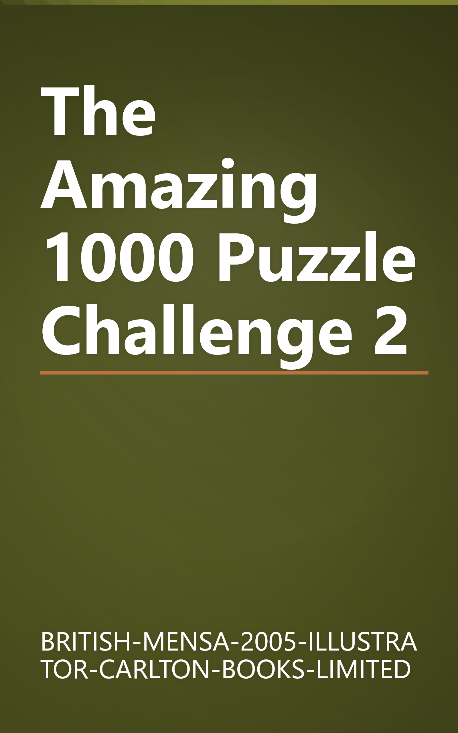 The Amazing 1000 Puzzle Challenge 2 book cover