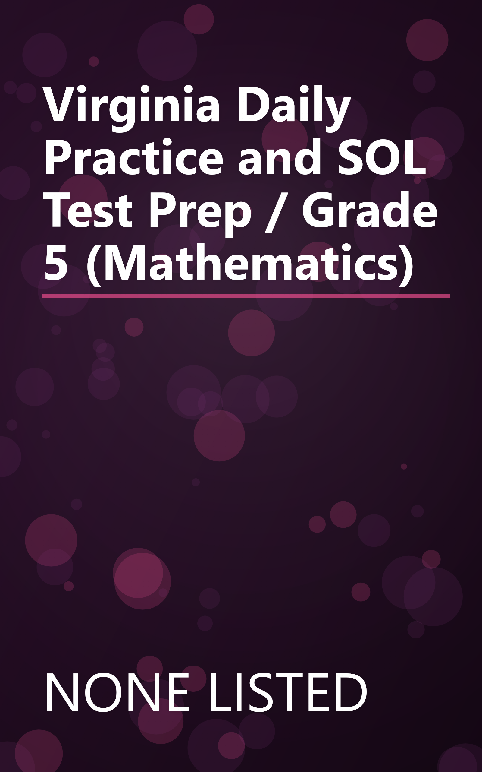 Virginia Daily Practice and SOL Test Prep / Grade 5 (Mathematics) book cover