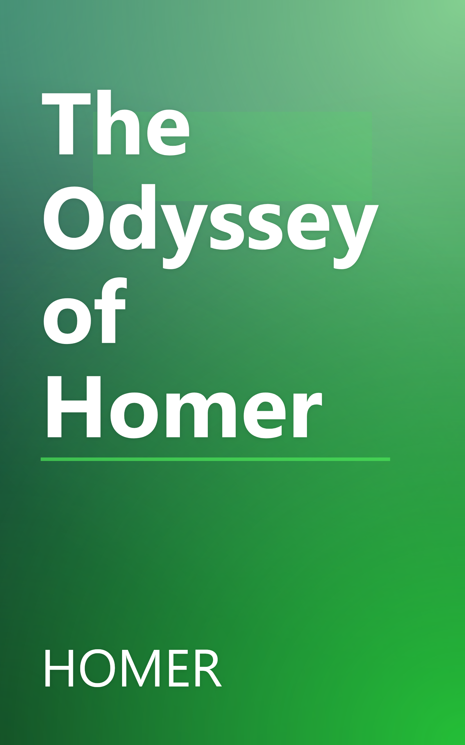 The Odyssey of Homer book cover