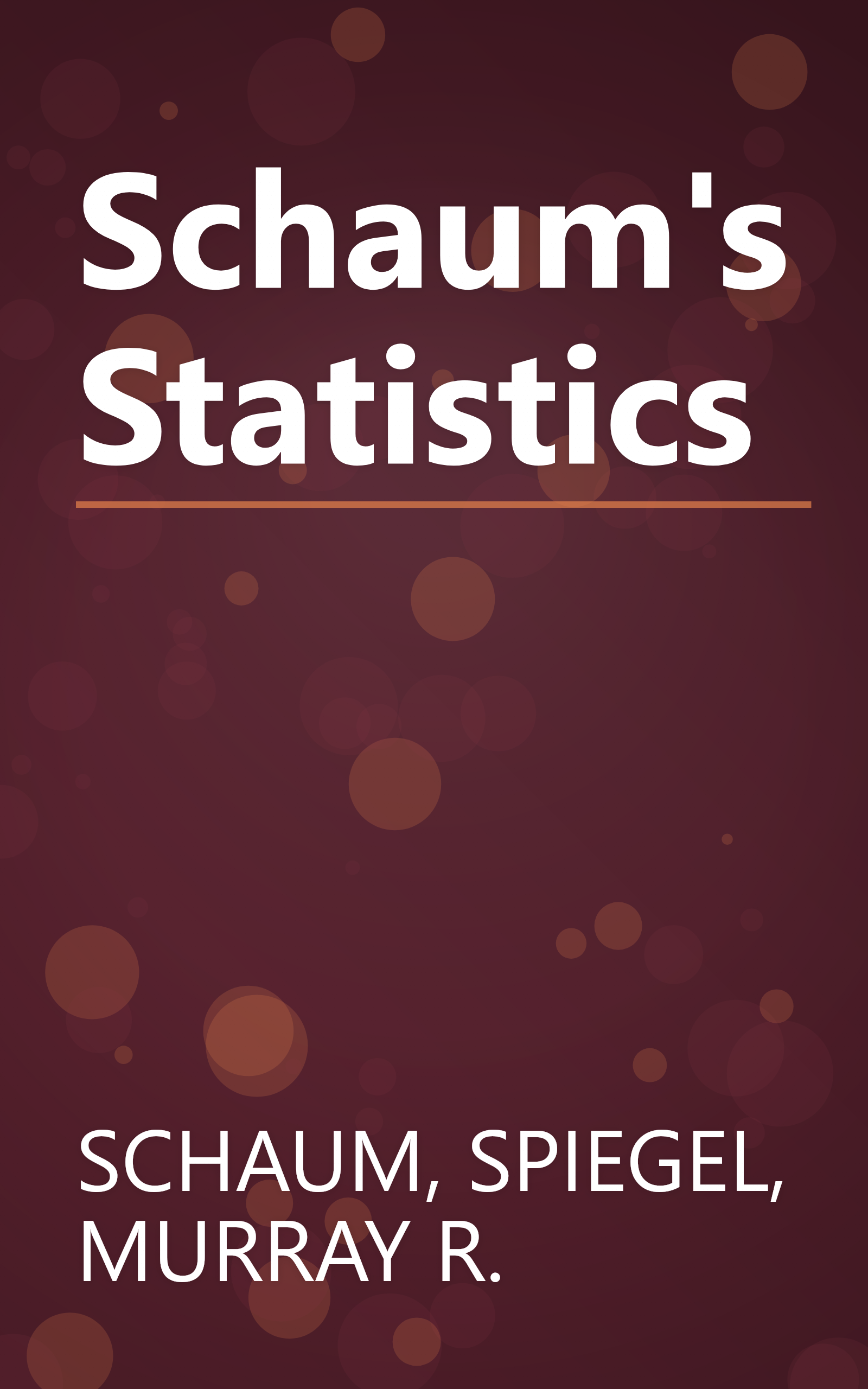 Schaum's Statistics book cover
