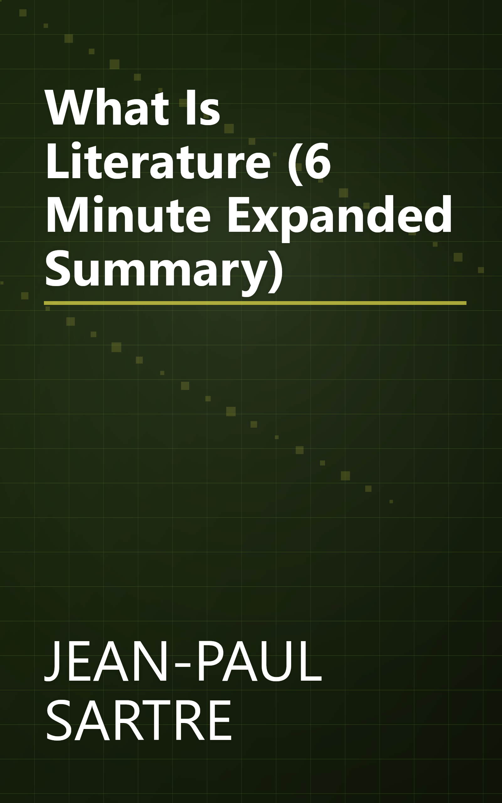 What Is Literature  (6 Minute   Expanded Summary) book cover