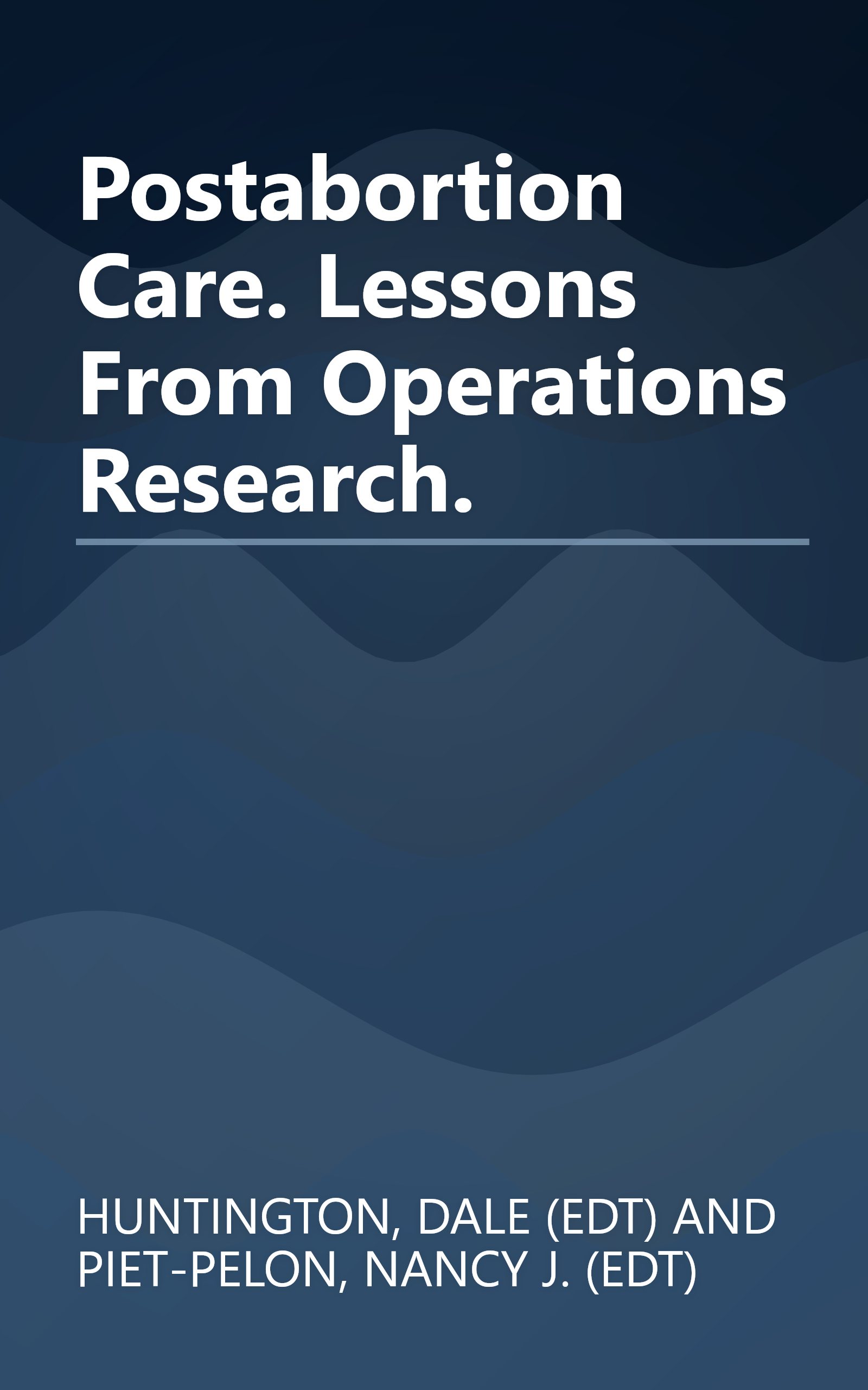 Postabortion Care. Lessons From Operations Research. book cover