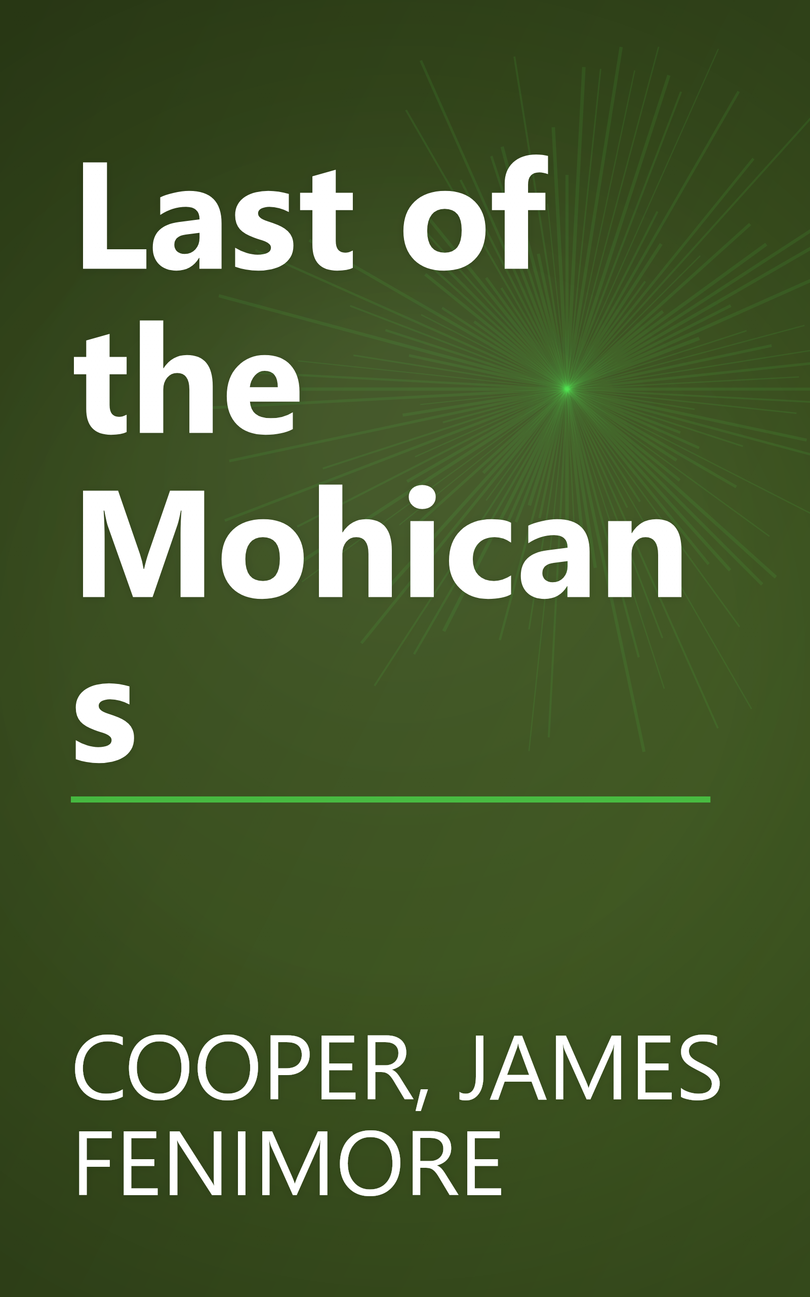 Last of the Mohicans book cover