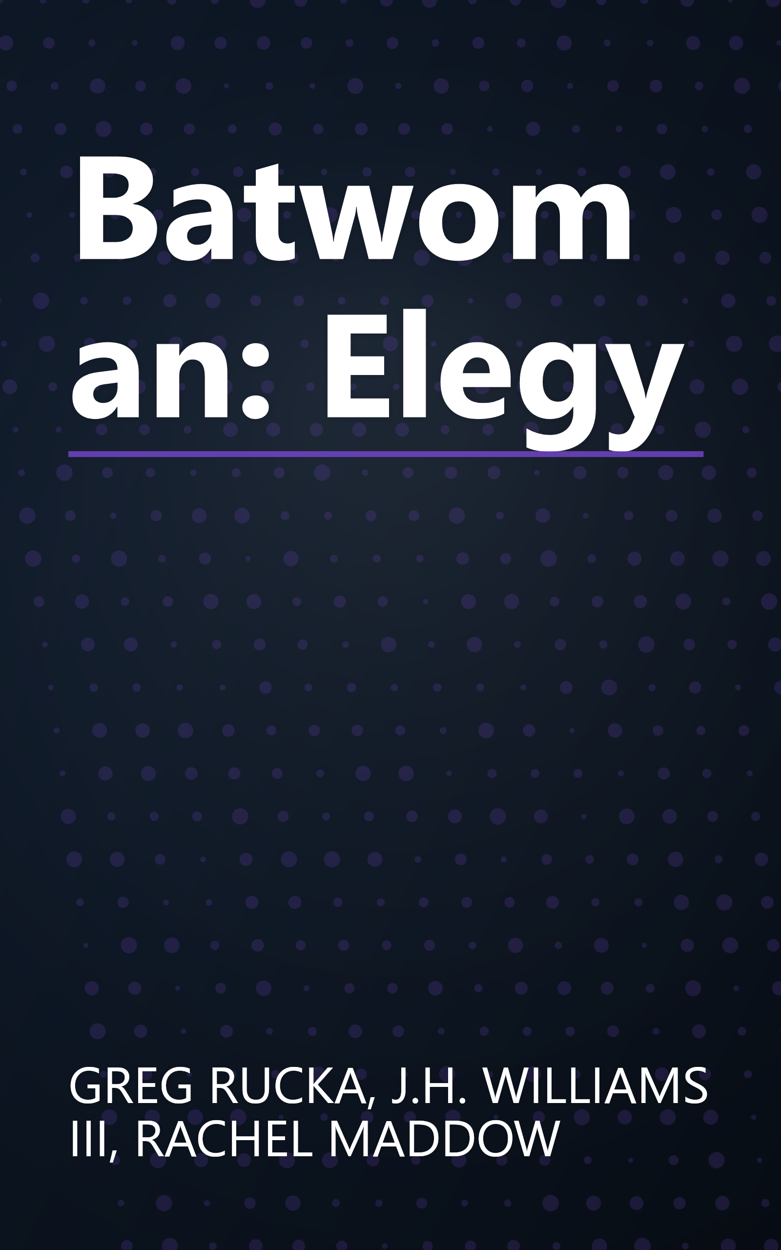Batwoman: Elegy book cover