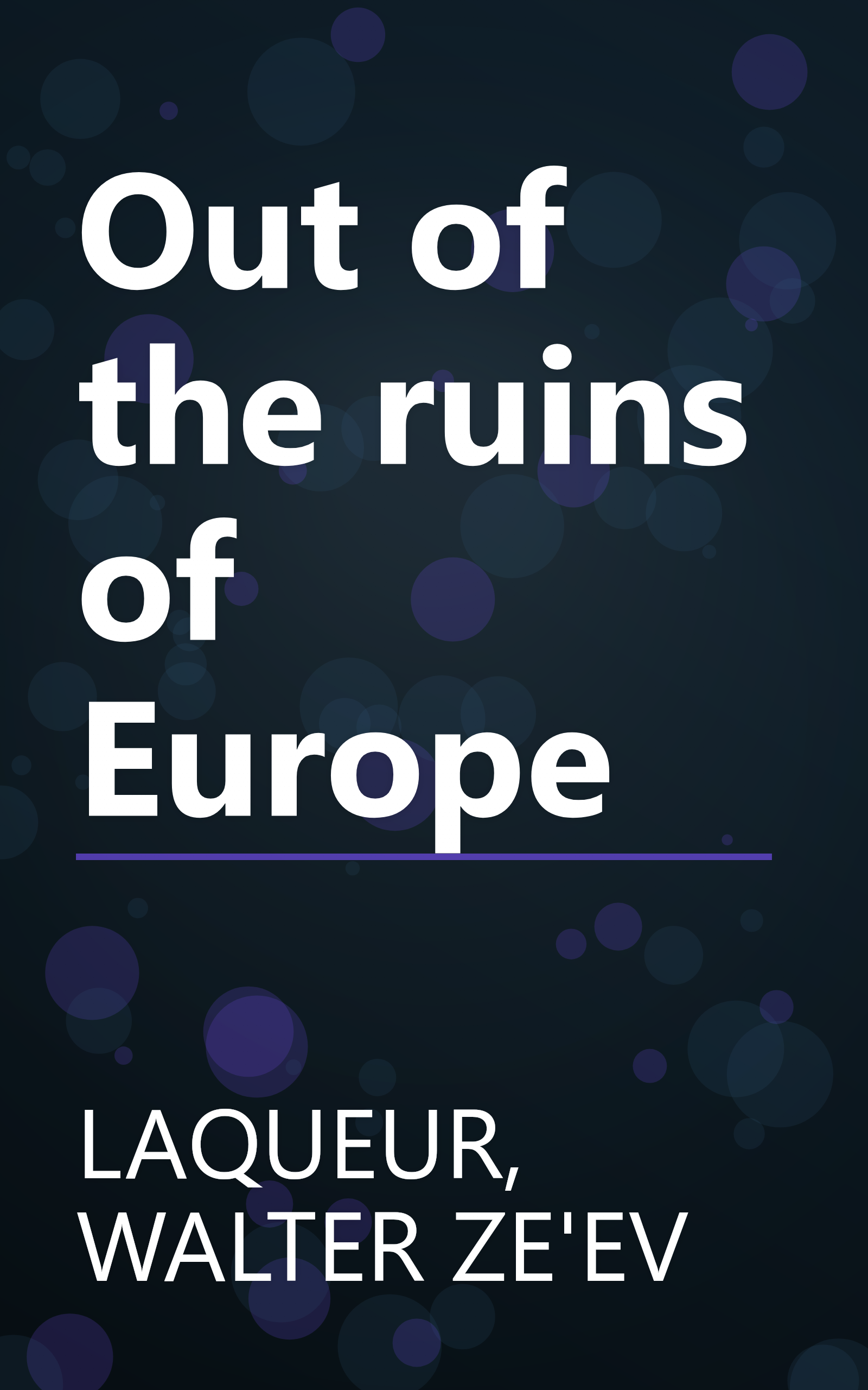 Out of the ruins of Europe book cover